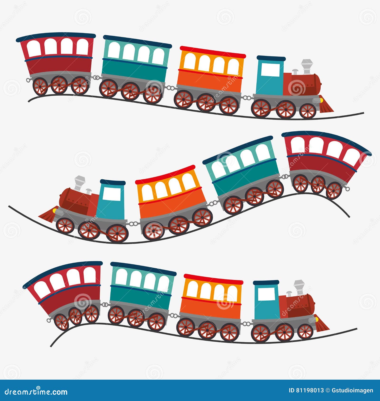 Travel By Train Concept Icon Cartoon Vector | CartoonDealer.com #81198013