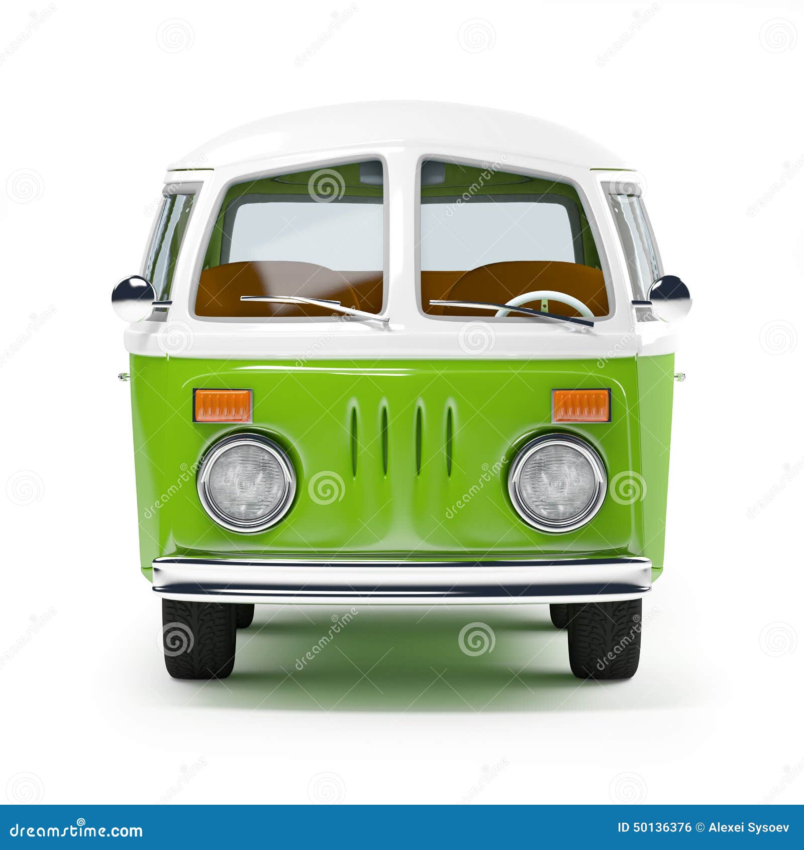 Kombi Or Microbus, Or Bus Camper Panel Van Cartoon Vector ...