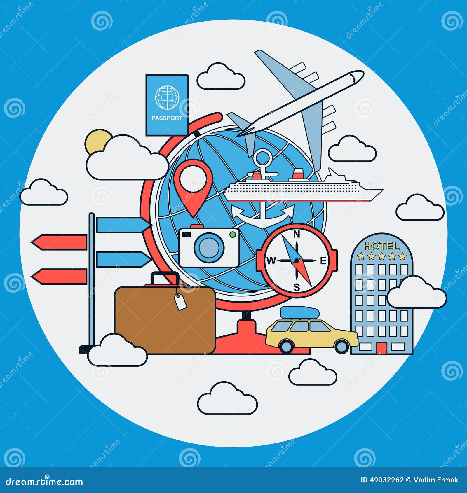 Travel vector concept stock vector. Illustration of trip - 49032262