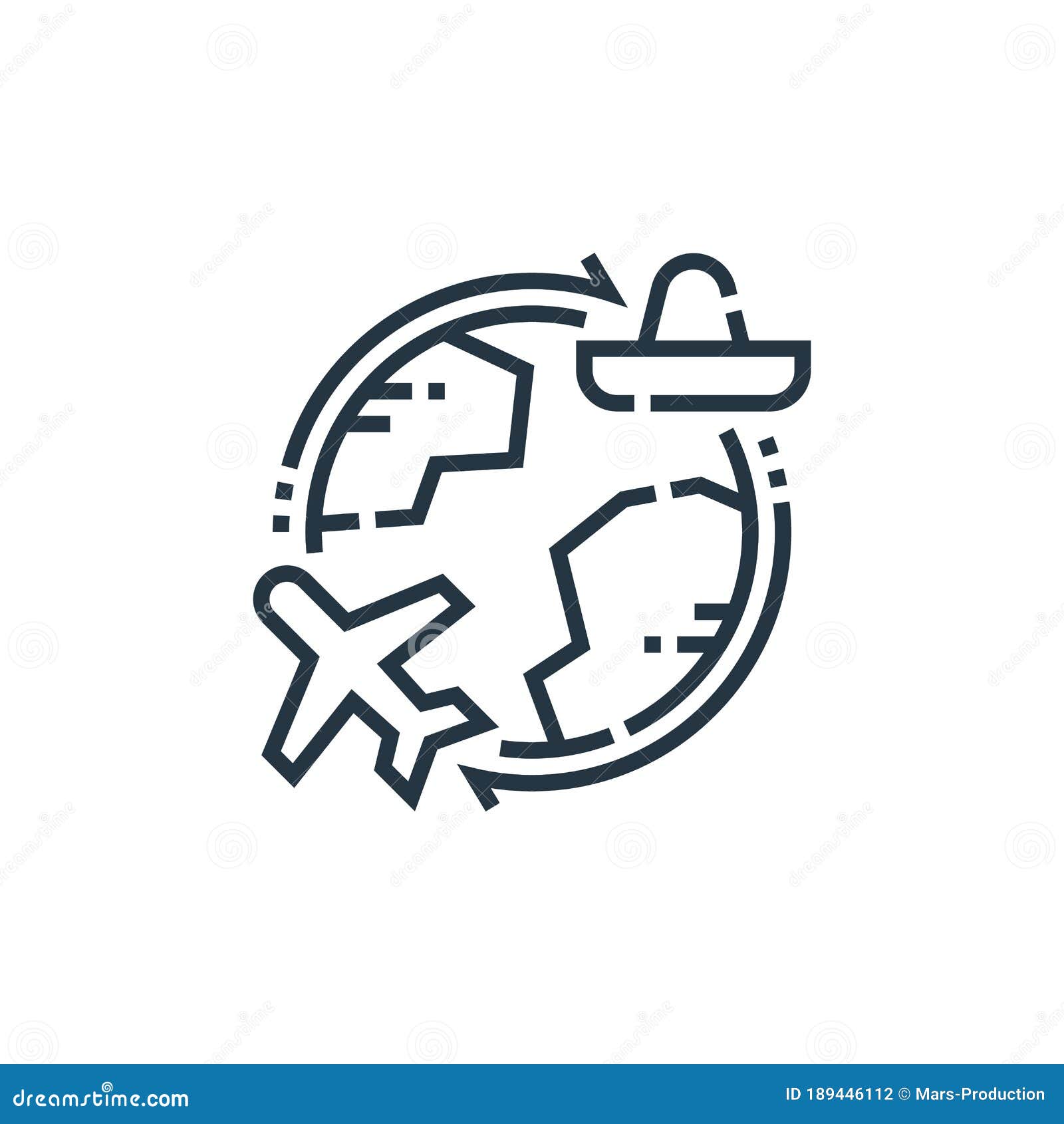 Travel Vector Icon Isolated on White Background. Outline, Thin Line ...