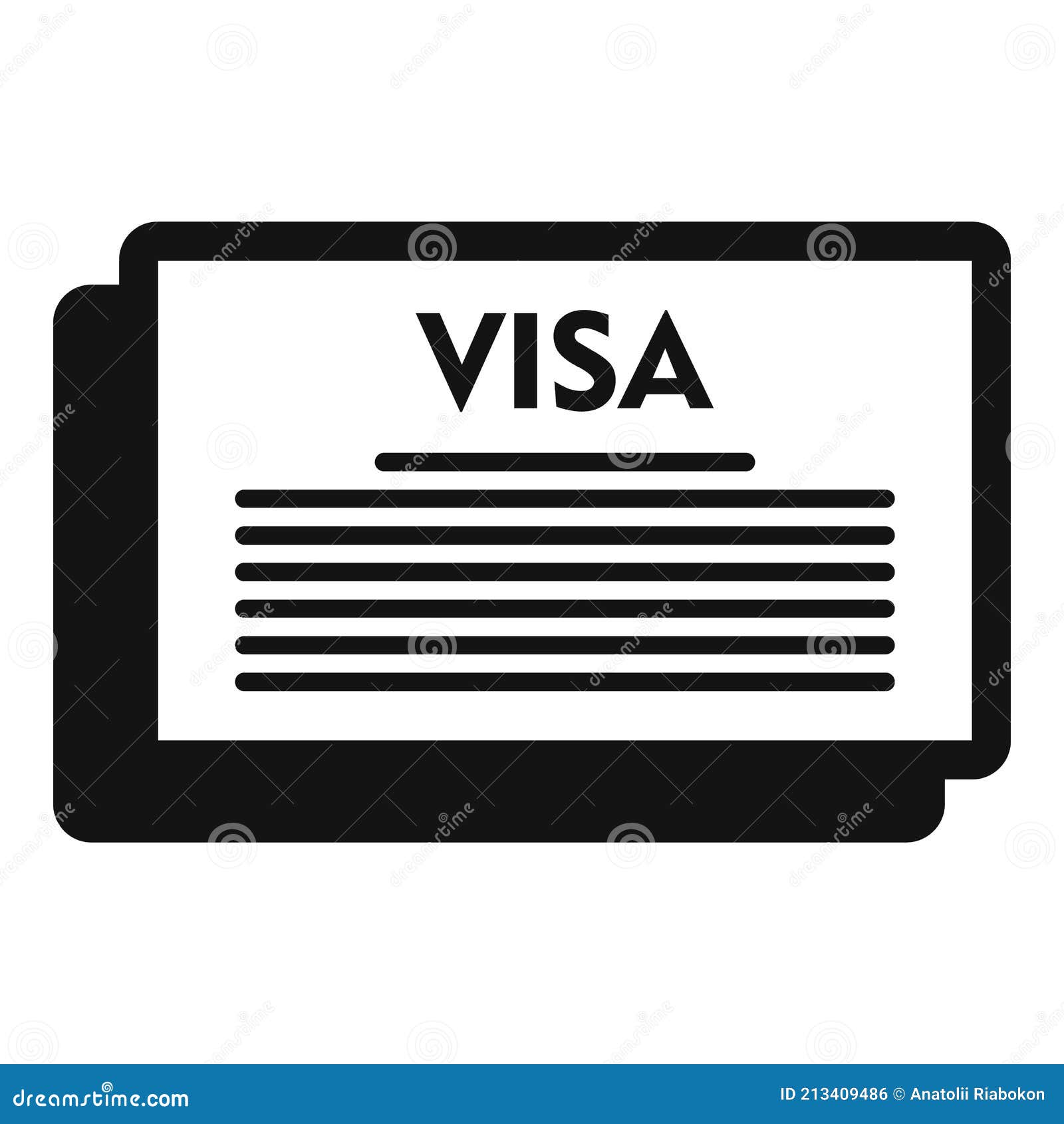 Travel Visa Icon, Simple Style Stock Vector - Illustration of travel ...