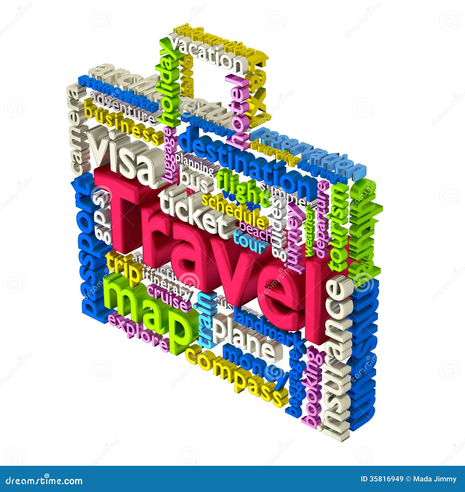 Travel Word Cloud stock illustration. Illustration of tour - 35816949