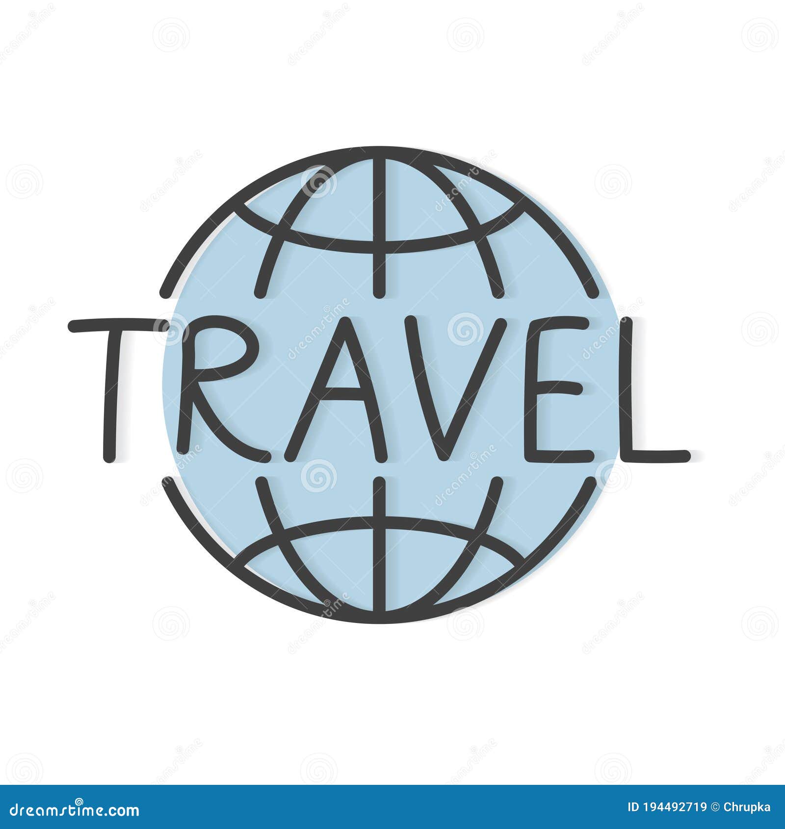 Travel word concept stock vector. Illustration of blue - 194492719