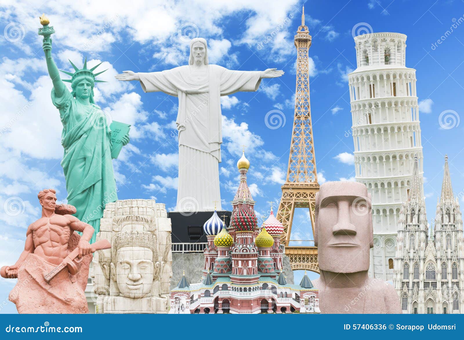 World Monuments Collage Royalty-Free Stock Image | CartoonDealer.com ...