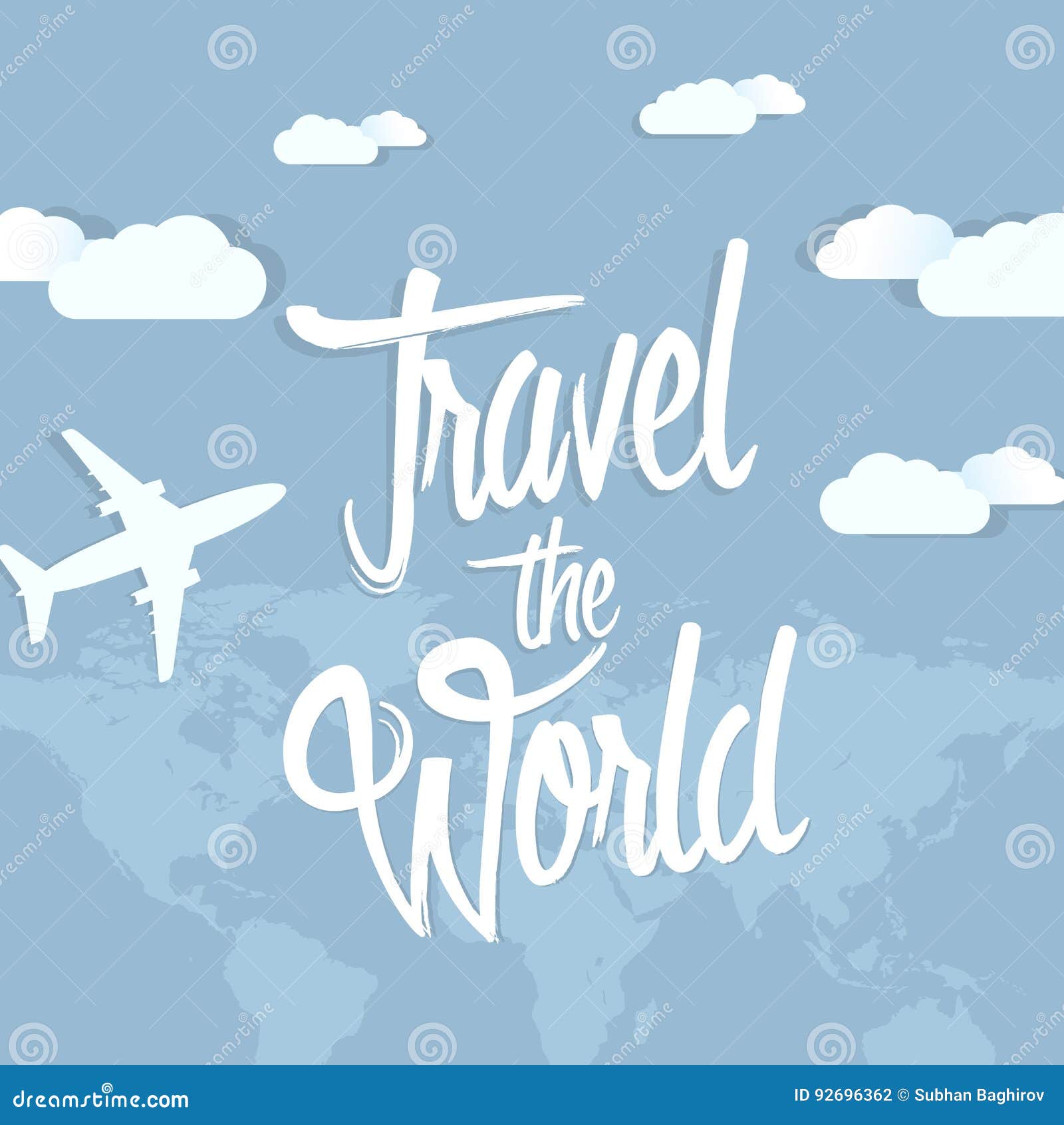 Travel the World Poster Design Vector Illustration Stock Vector ...