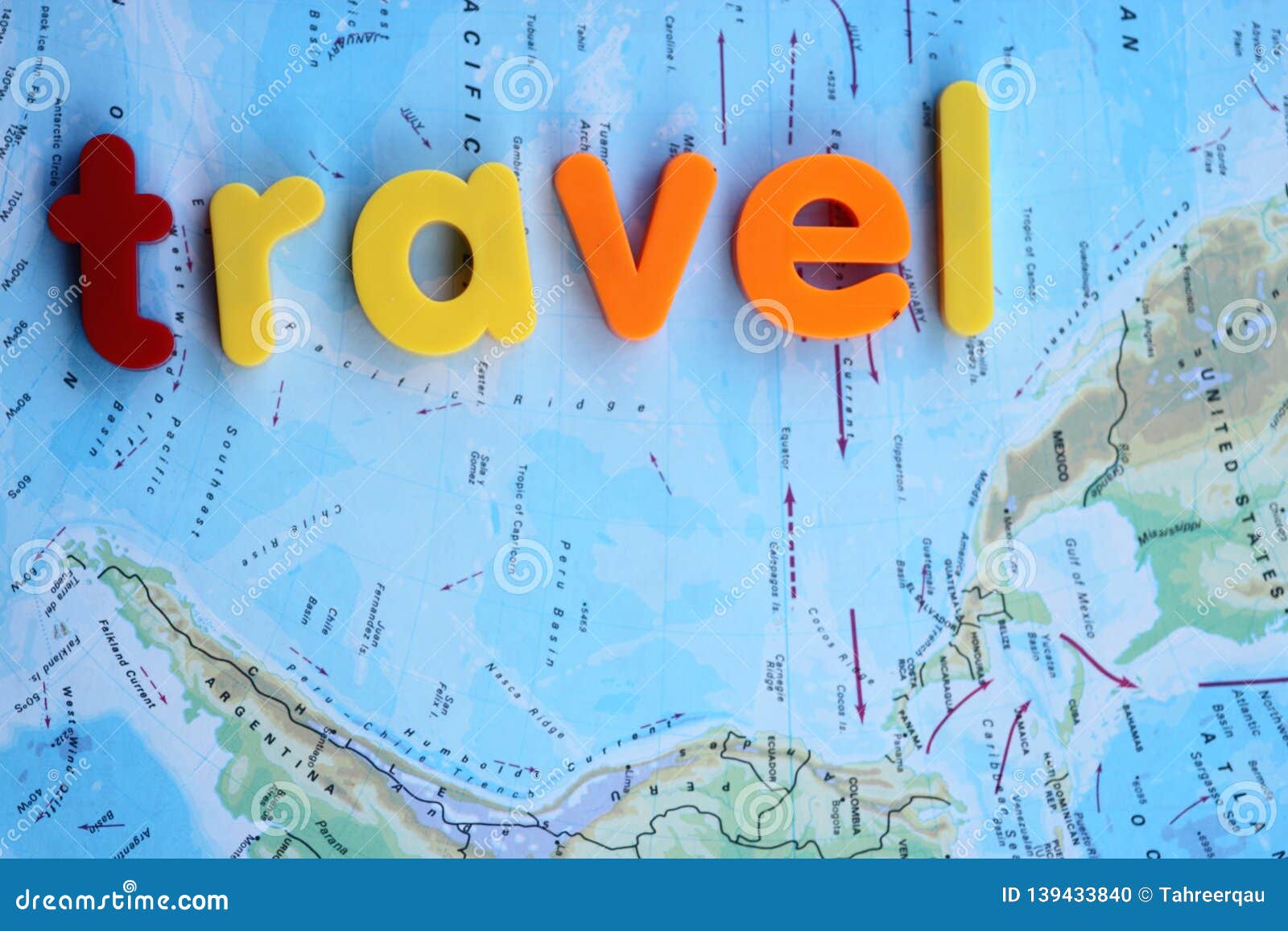 Travel written on map stock photo. Image of hotel, navigation - 139433840
