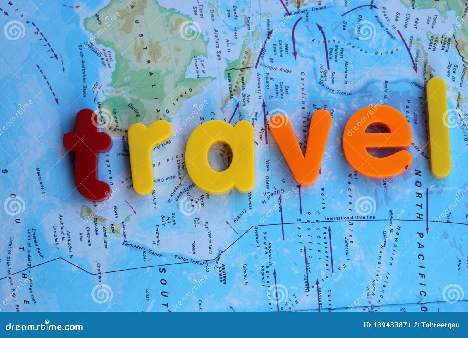 Travel written on map stock image. Image of wanderlust - 139433871