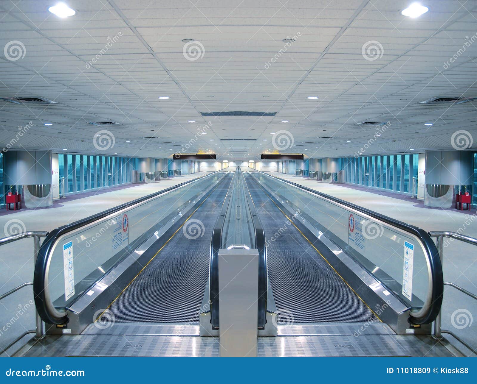 Travelator in airport stock image. Image of modern, bright - 11018809