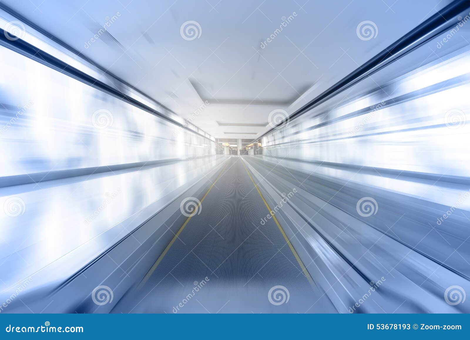 Travelator in motion stock image. Image of office, design - 53678193