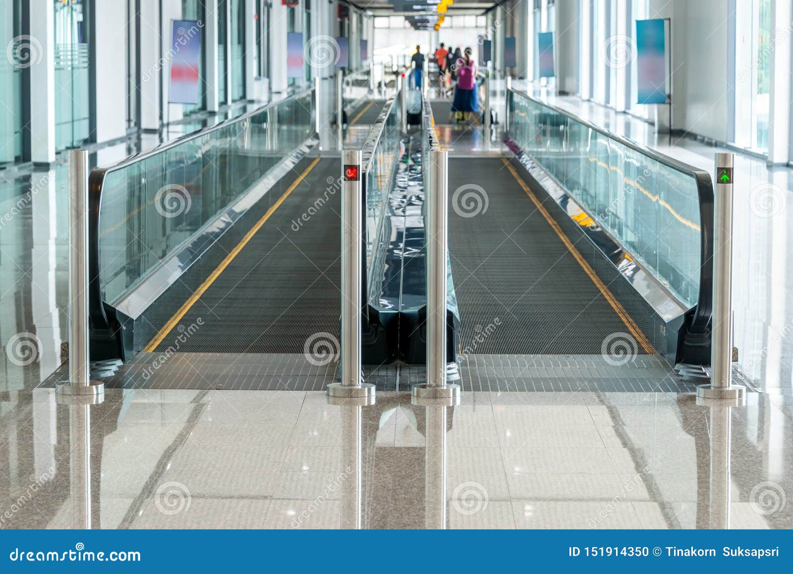 Travelator Of Walkway In Building Royalty-Free Stock Photo ...