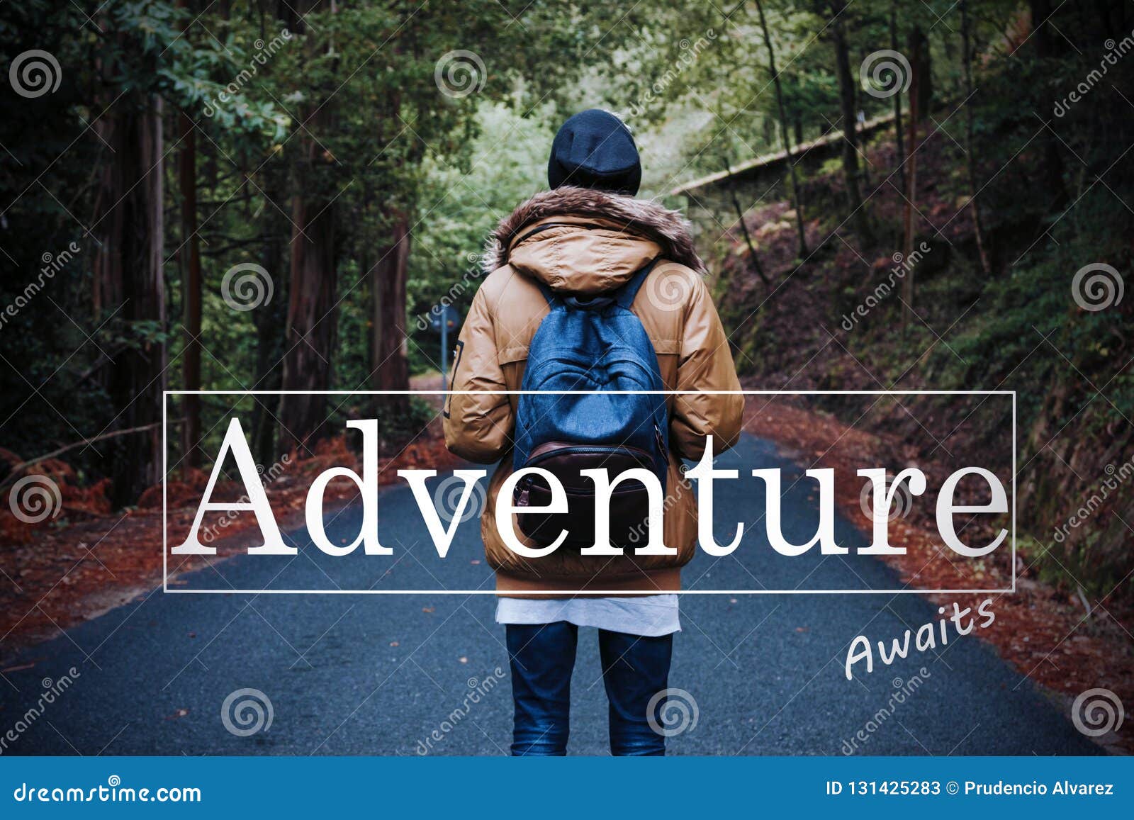 Backpack and Adventure Message Stock Image - Image of adventure ...