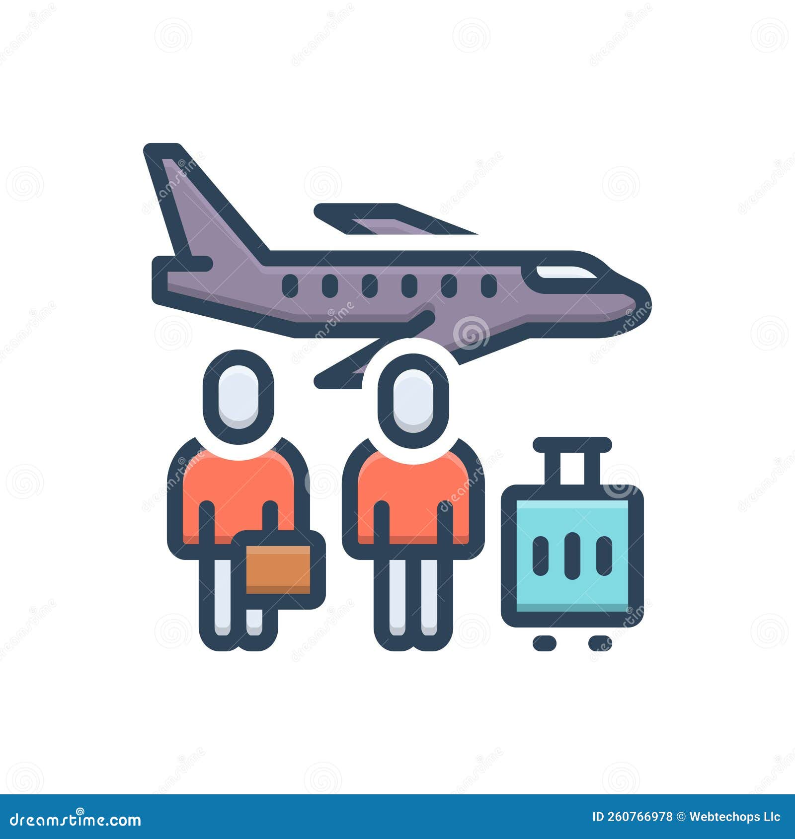 Color Illustration Icon for Traveler, Passenger and Hiker Stock ...