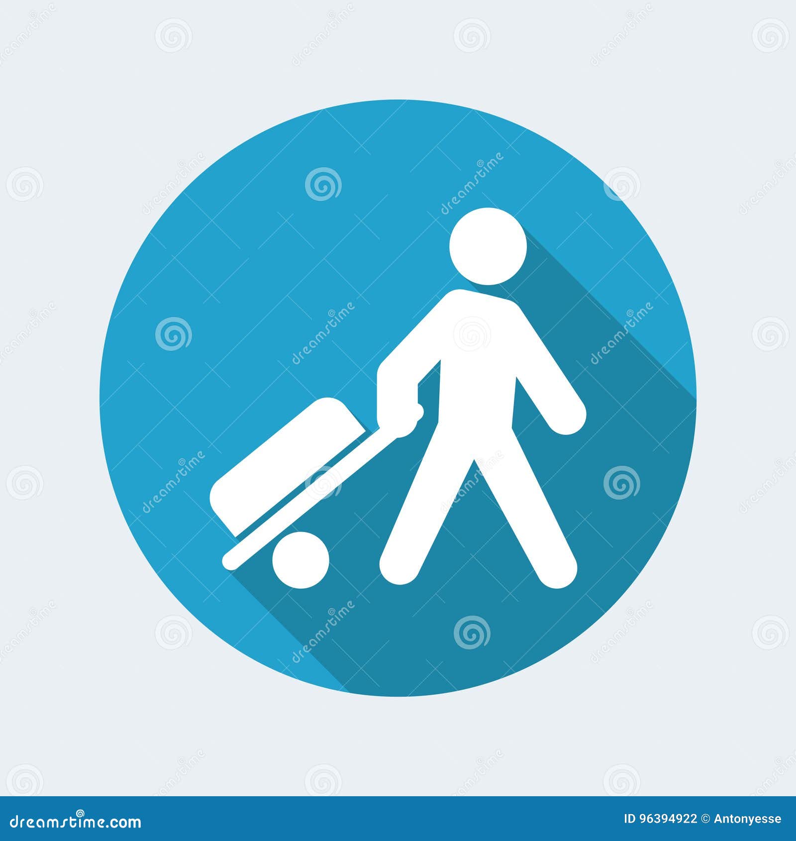 Traveler Icon Posing Hand Up Logo Hiker Trekker Empty Copy Space Black ...