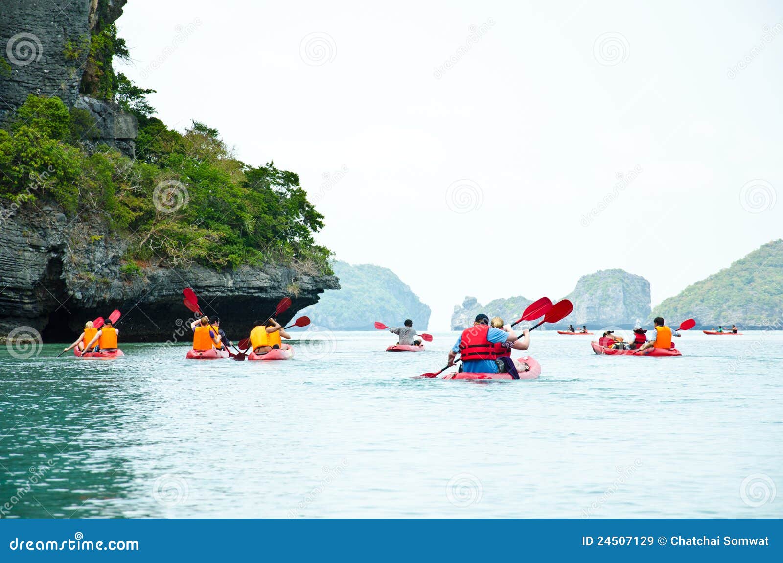 Traveler Kayaking in the Gulf of Thailand Editorial Stock Image - Image ...