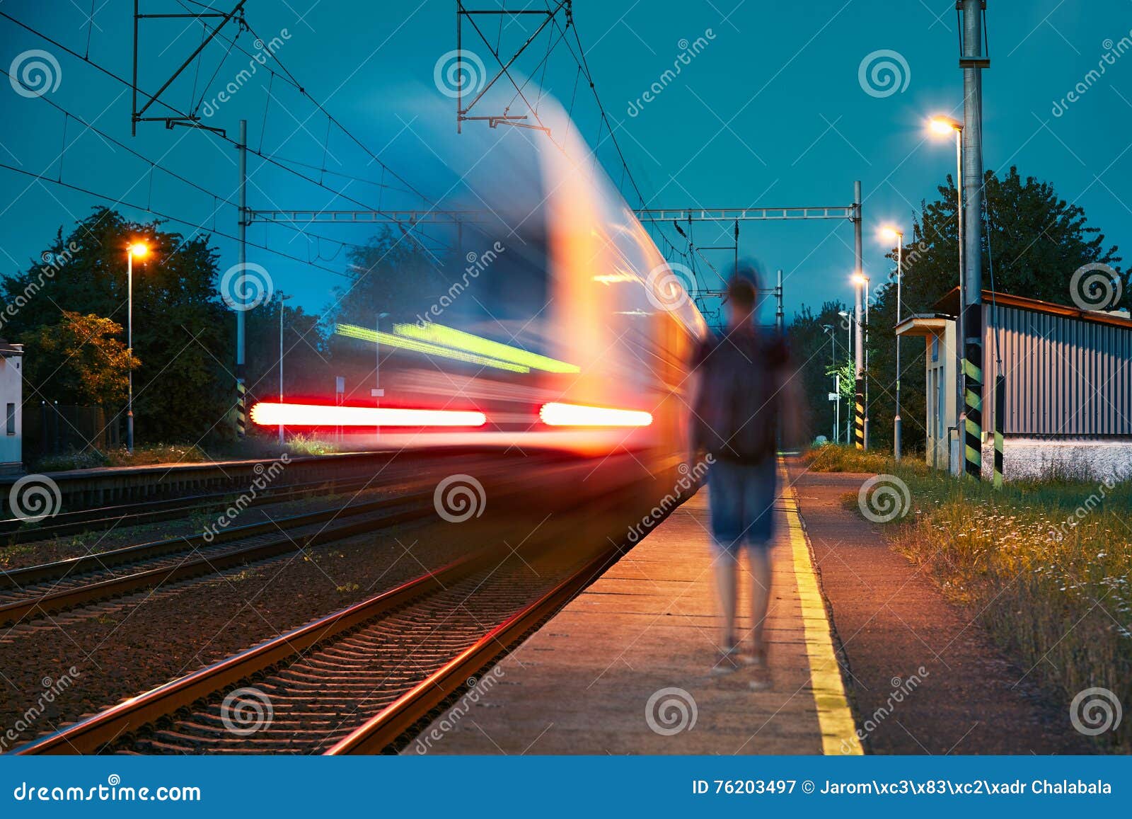 Traveler at the night stock image. Image of adult, alone - 76203497