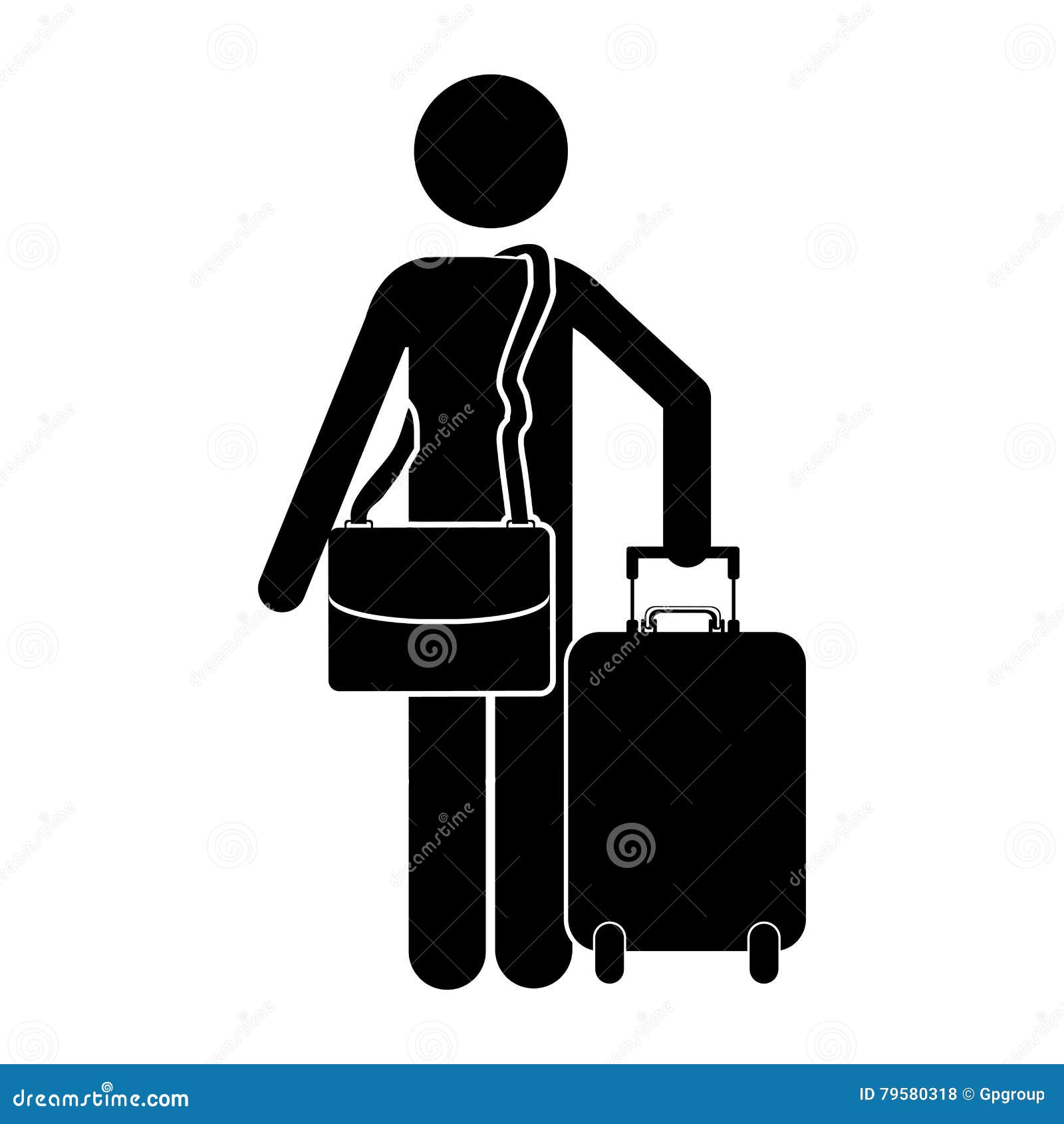 Traveler or Passenger Icon Image Stock Vector - Illustration of travel ...