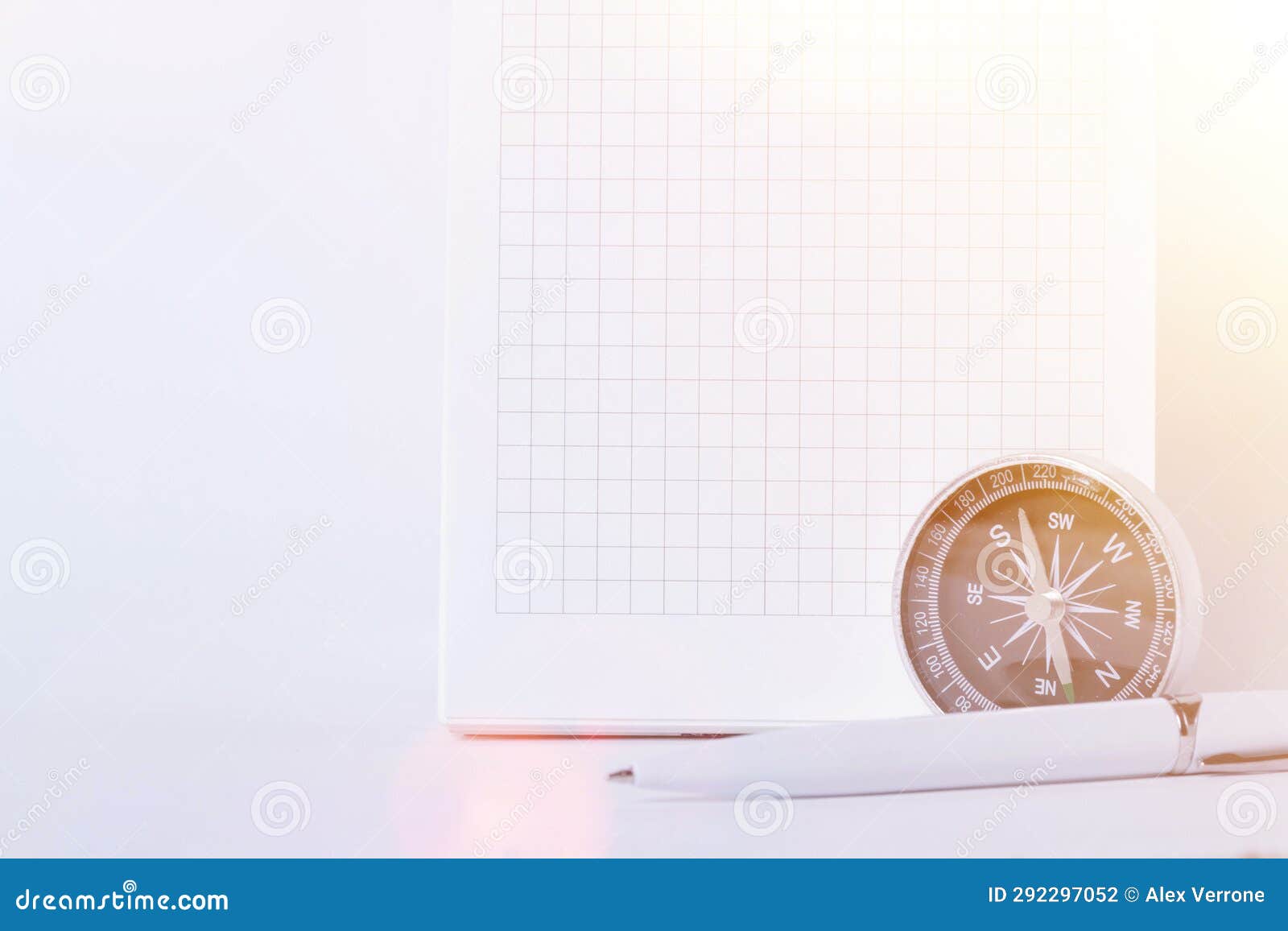 Traveler S Notes. a Clean Notebook with a Pen for Writing a Compass and ...