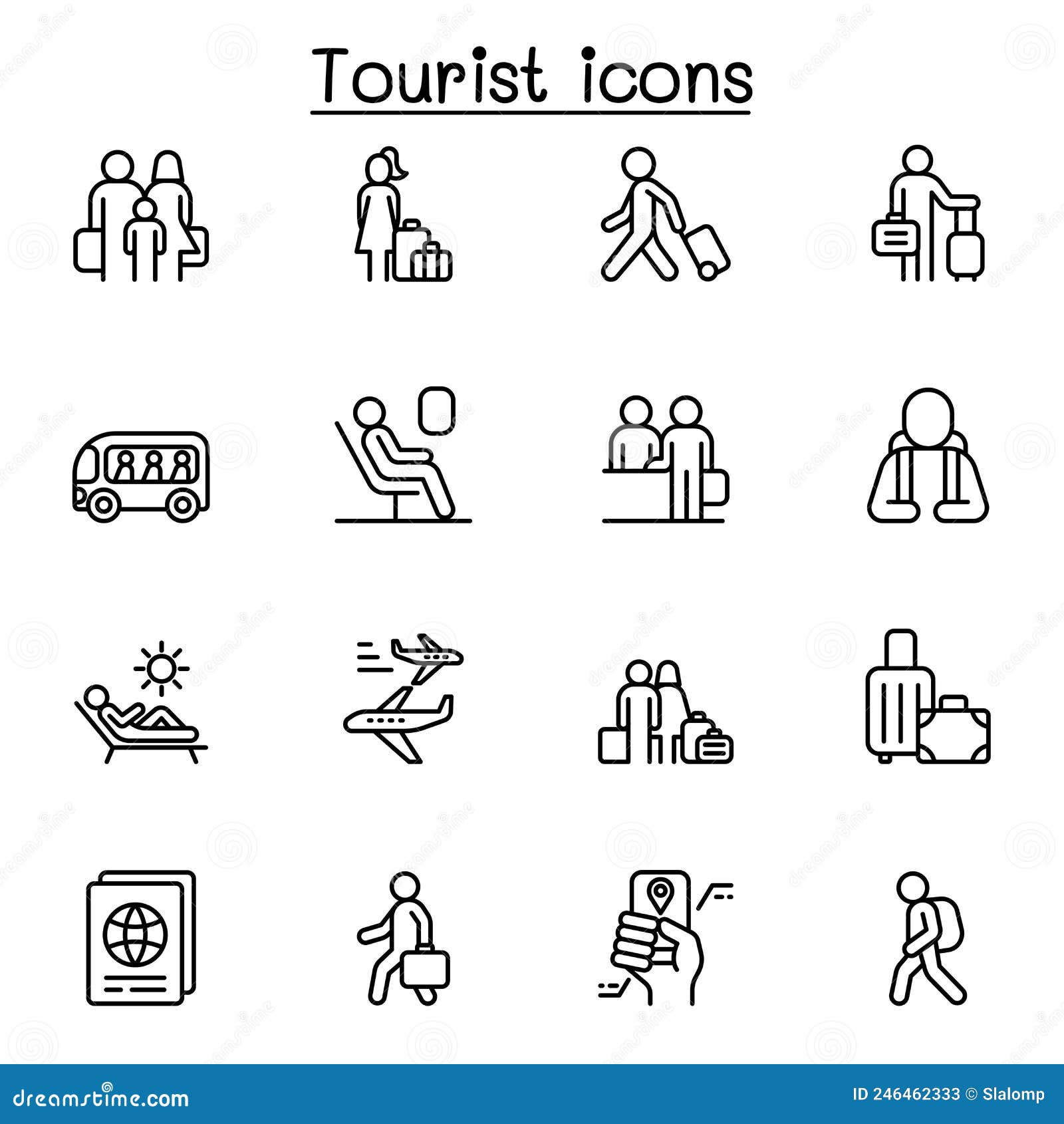 Tourist Icon On A White Background, Vector Illustration | CartoonDealer ...