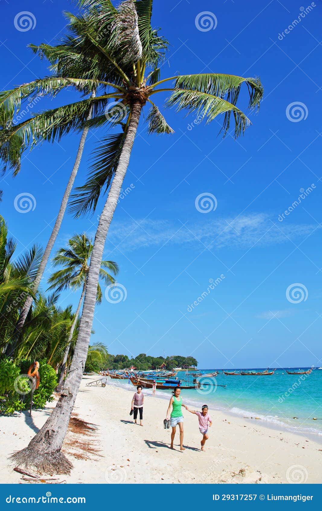 Travelers on the beach editorial photography. Image of island - 29317257