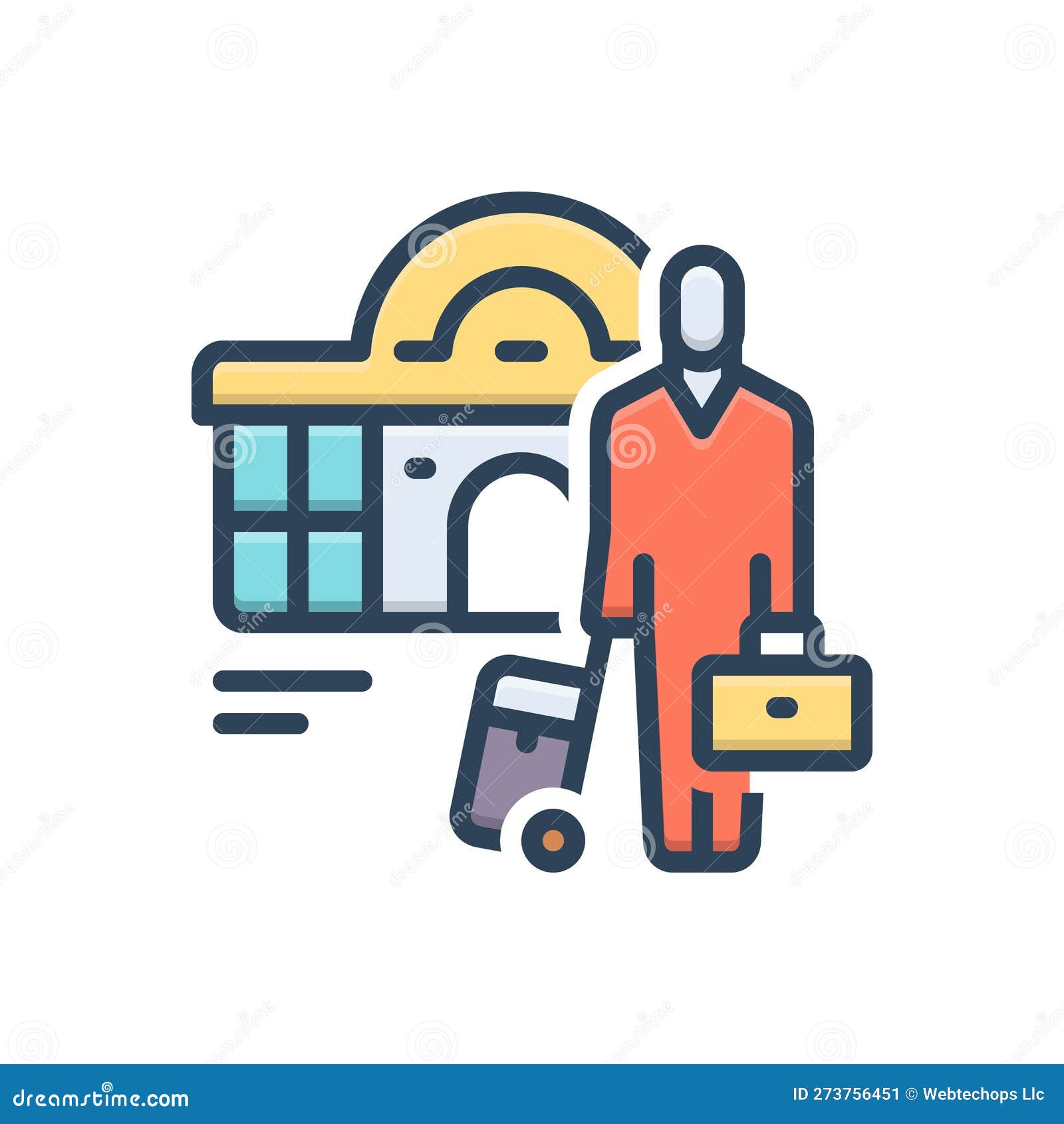 Color Illustration Icon for Travelers, Sightseer and Tourist Stock ...