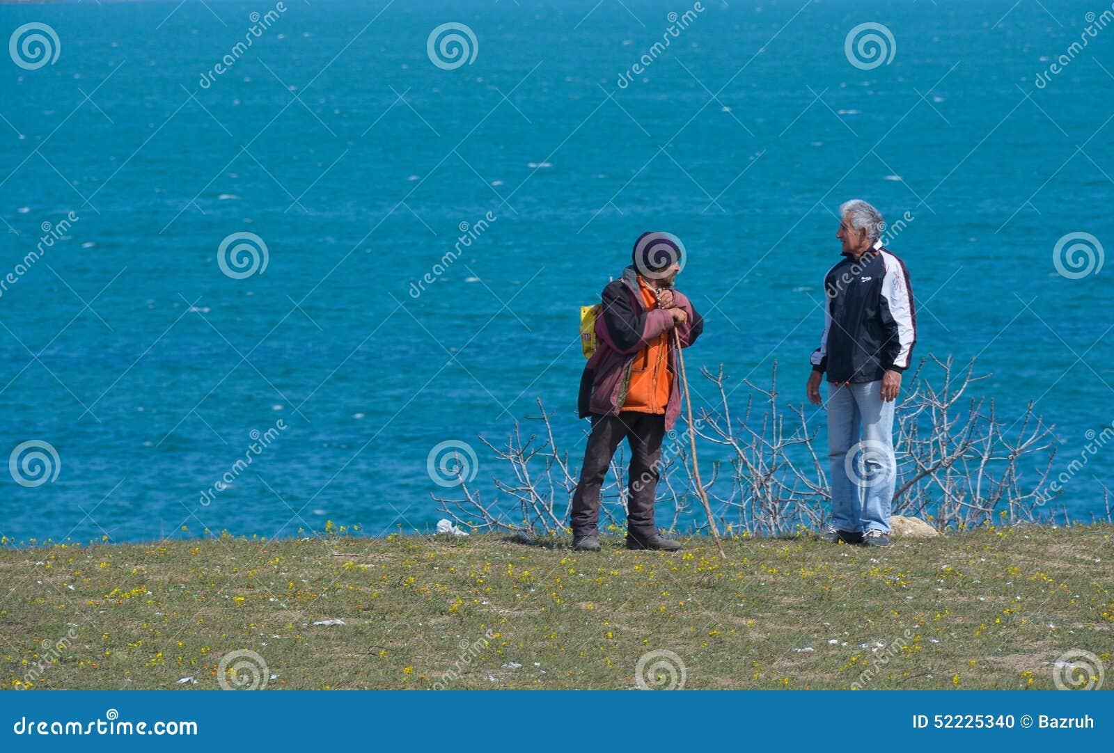 Travelers on the Seashore, Conversation Editorial Image - Image of ...