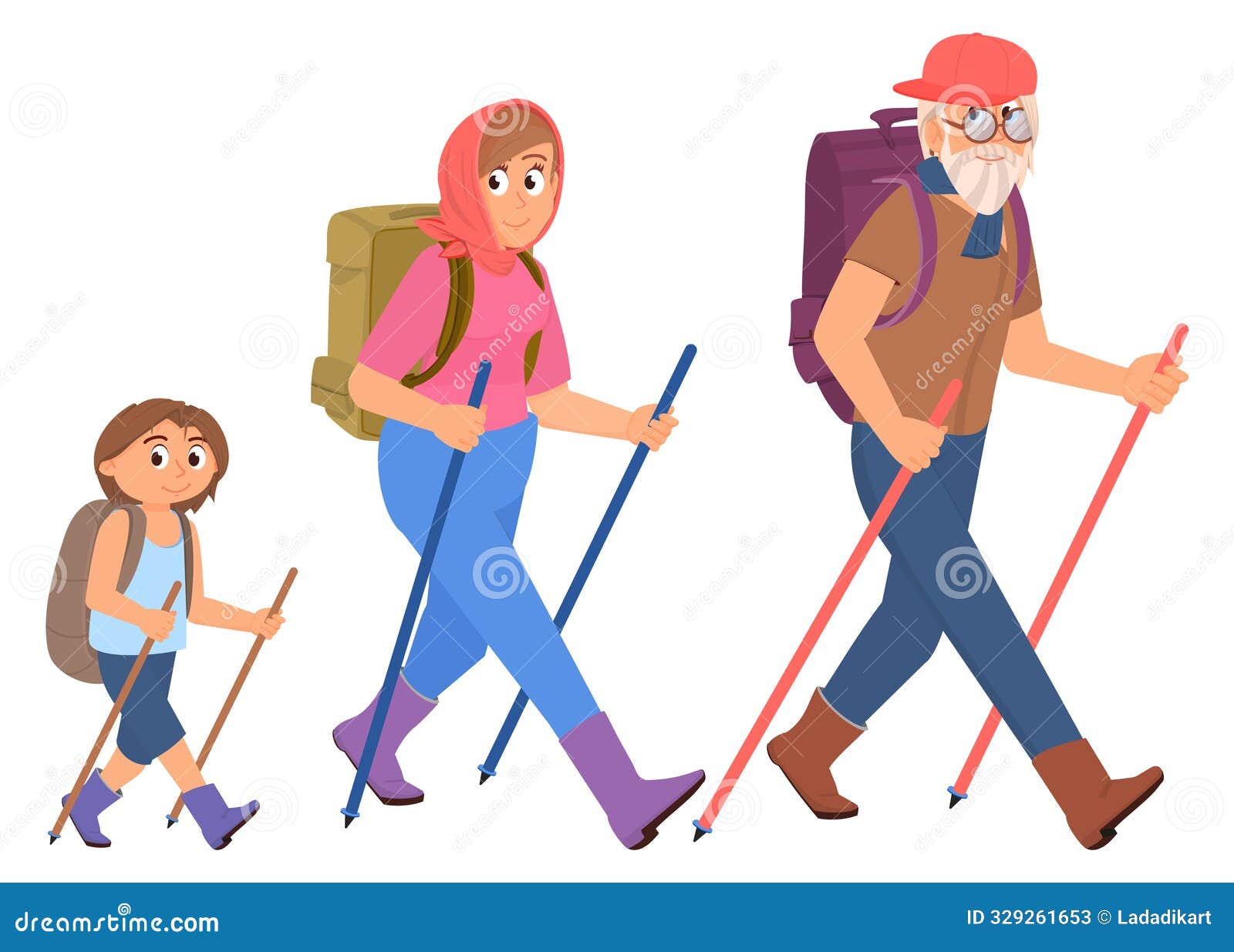 Different Generations Isometric Background Vector Illustration ... Different Generations Isometric Background Vector Illustration ...