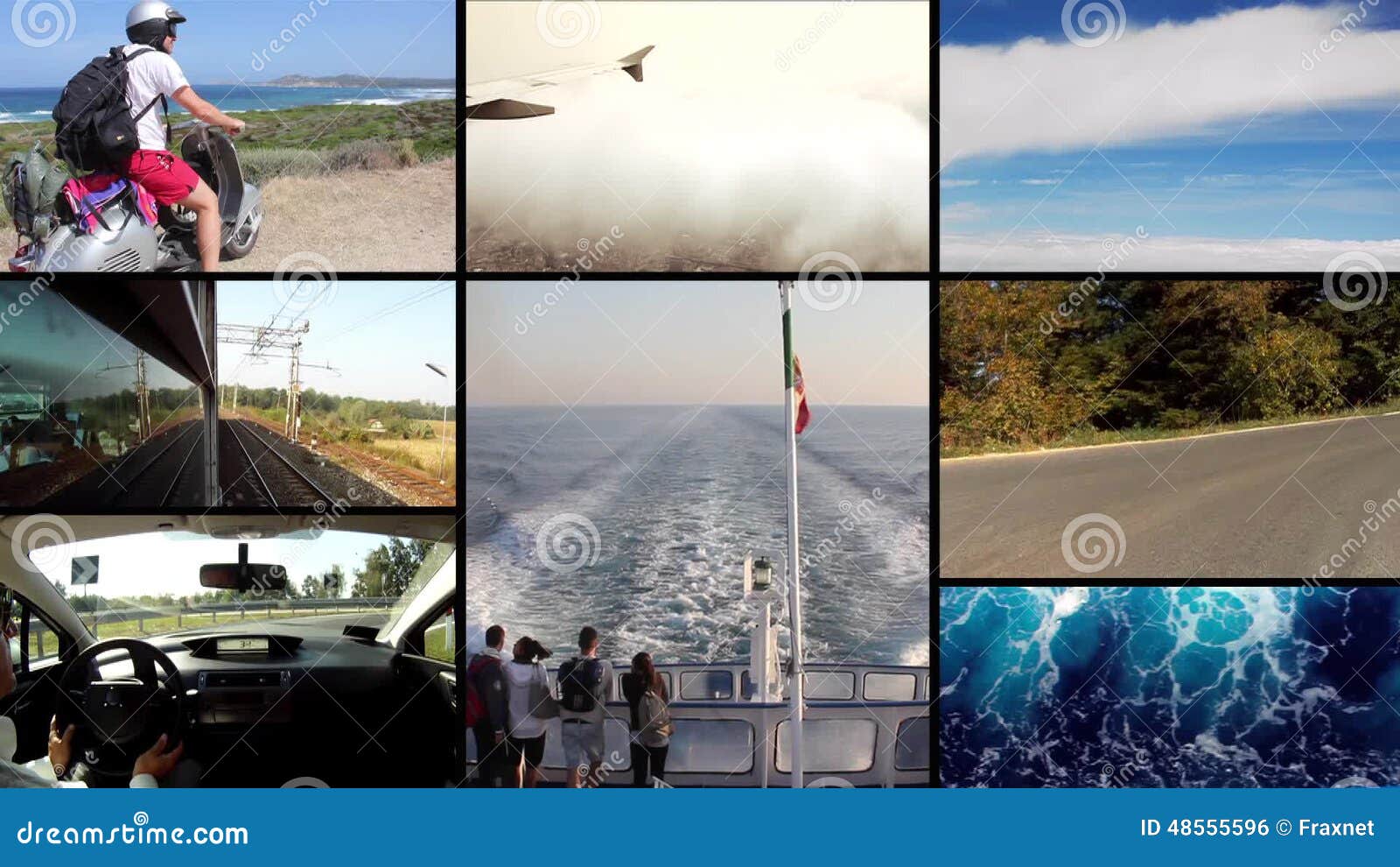 Traveling, collage stock footage. Video of scooter, tourism - 48555596