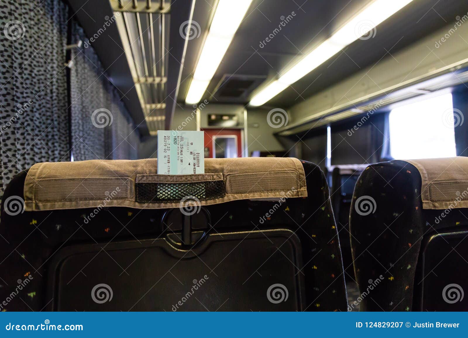 Back of seat in train editorial photography. Image of seat - 124829207