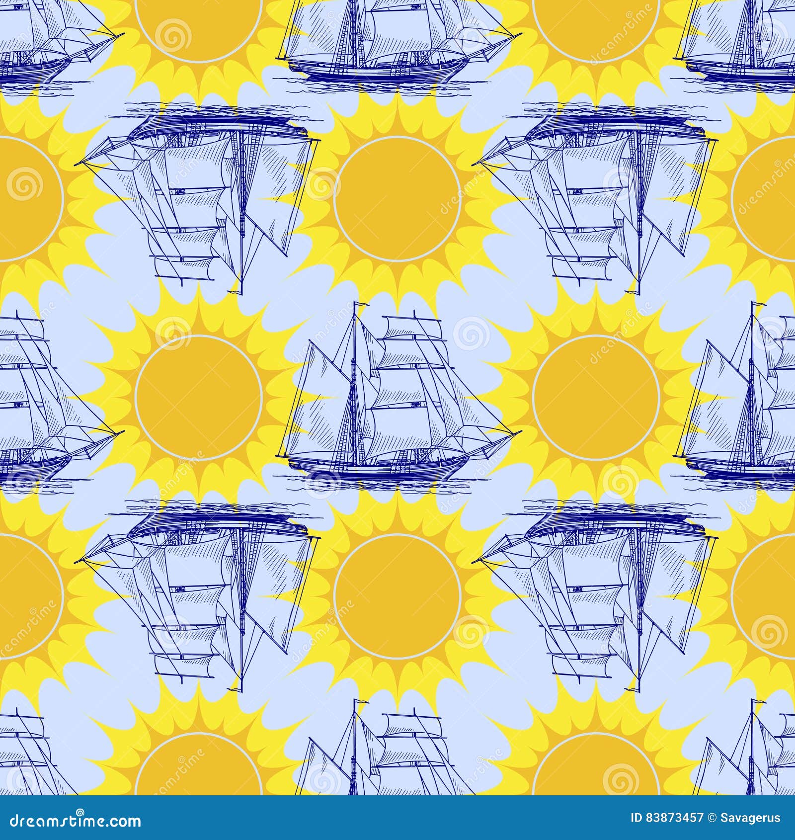 Traveling Pattern. Colorful Seamless Graphic Background Stock Vector ...