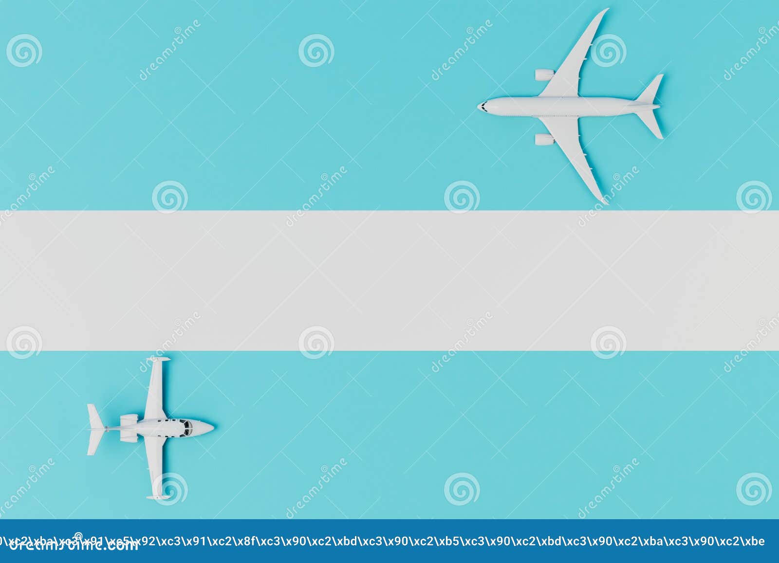Traveling by Plane. Planes Flying in Different Directions and a Strip ...