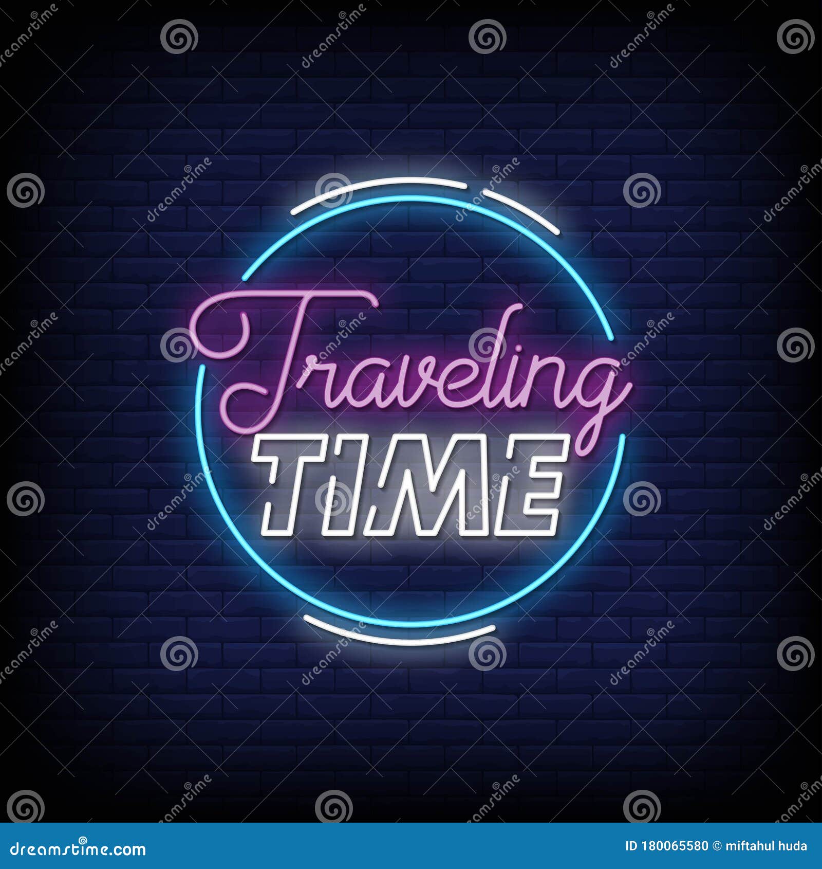 Traveling Time Neon Signs Style Text Vector Stock Vector - Illustration ... Traveling Time Neon Signs Style Text Vector Stock Vector - Illustration ...