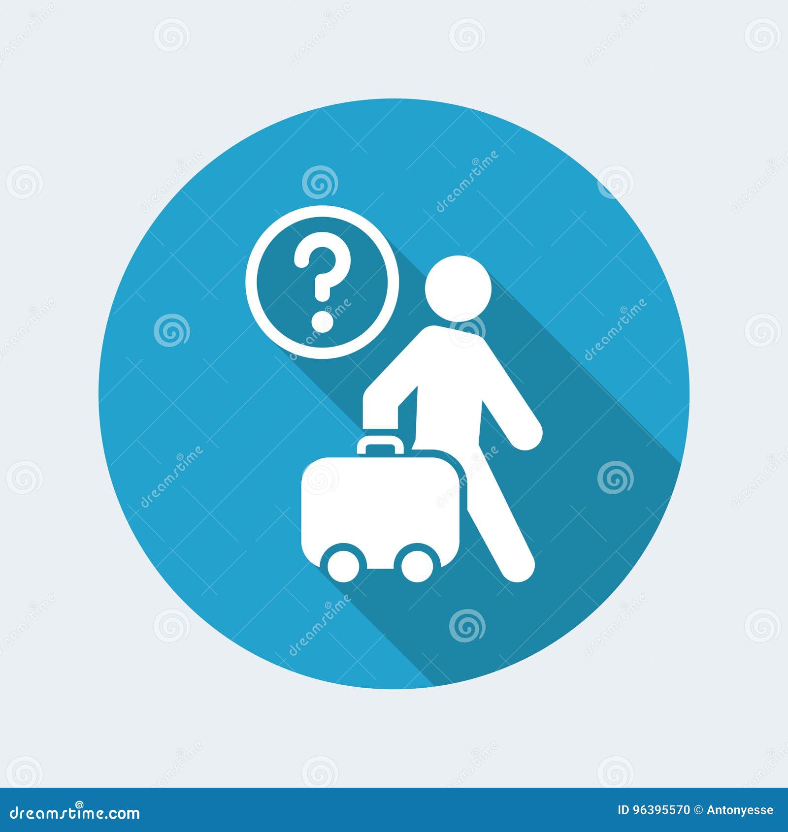 Traveller icon stock vector. Illustration of walking - 96395570
