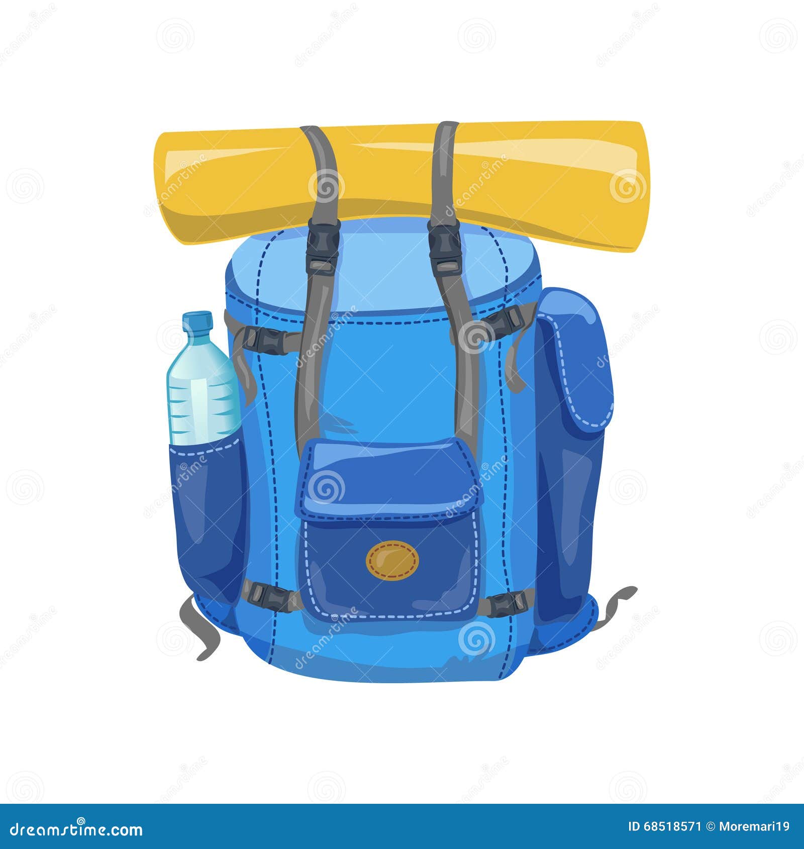 Traveller Marching Backpack Stock Vector - Illustration of gear ...