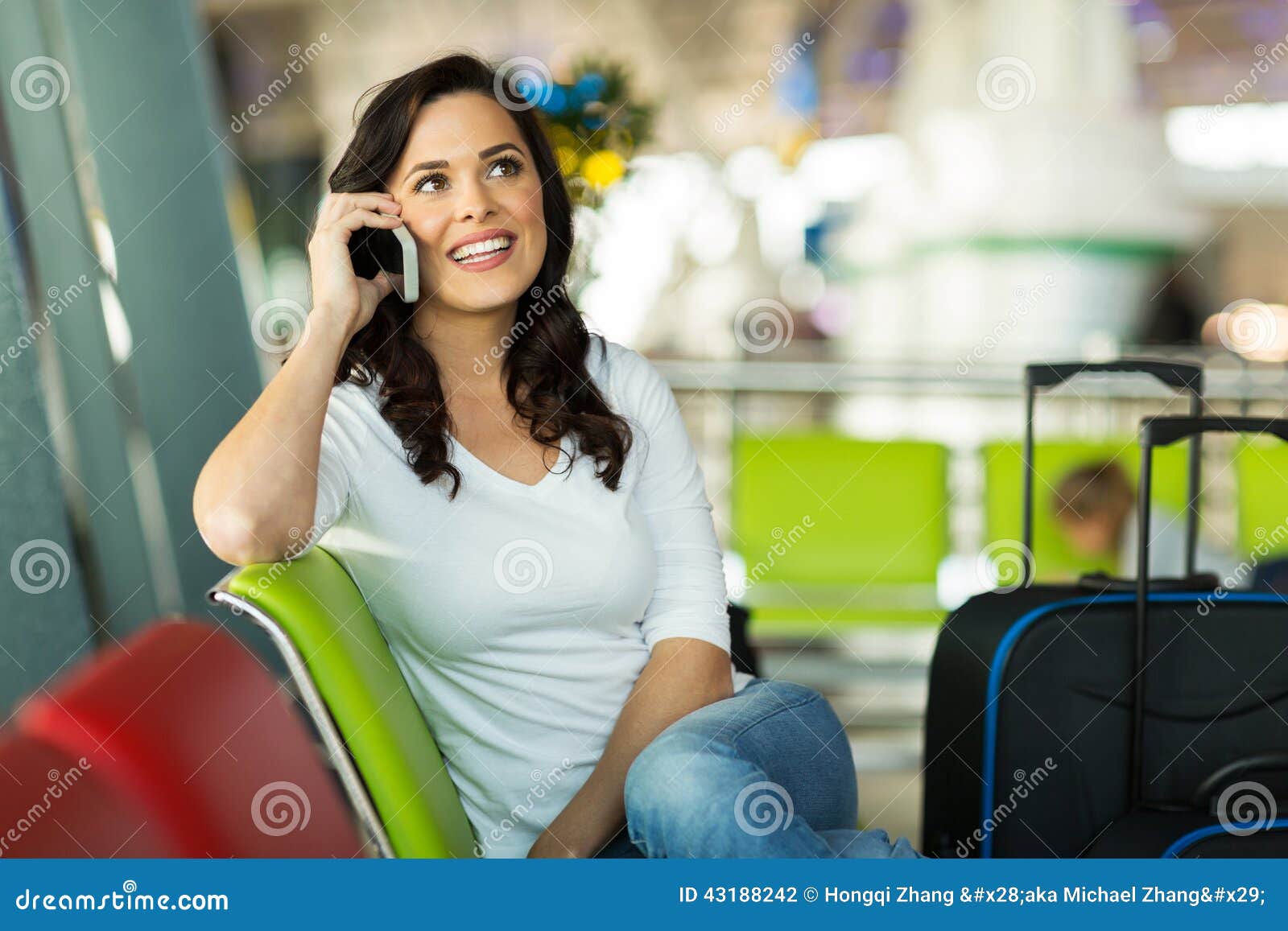 Traveller Phone Call Airport Stock Photo - Image of call, passenger ...