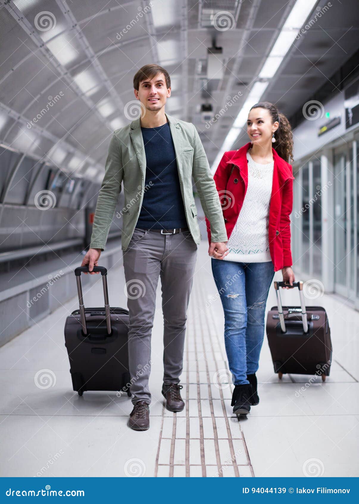 Travellers Moving through Station Stock Image - Image of positive ...