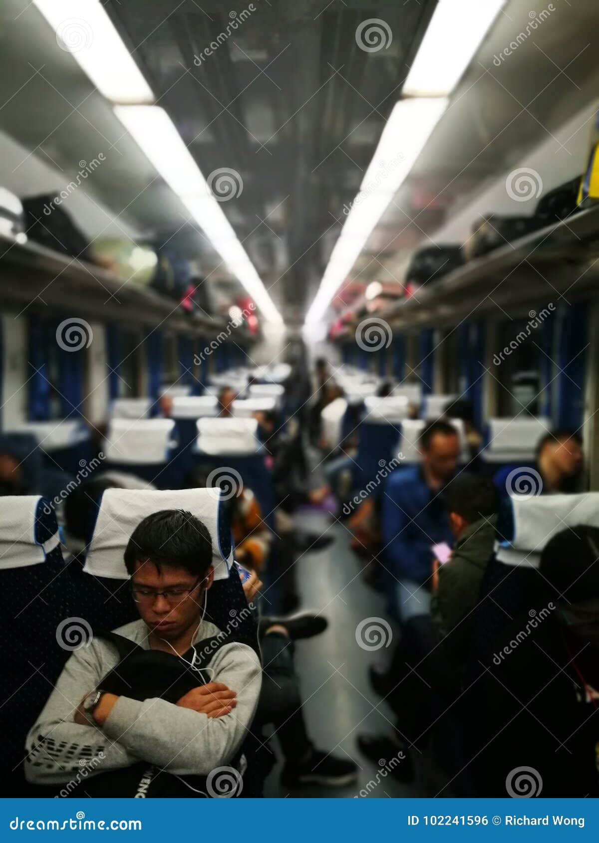 Travellers with Tired Expression in the Train Editorial Photo - Image ...