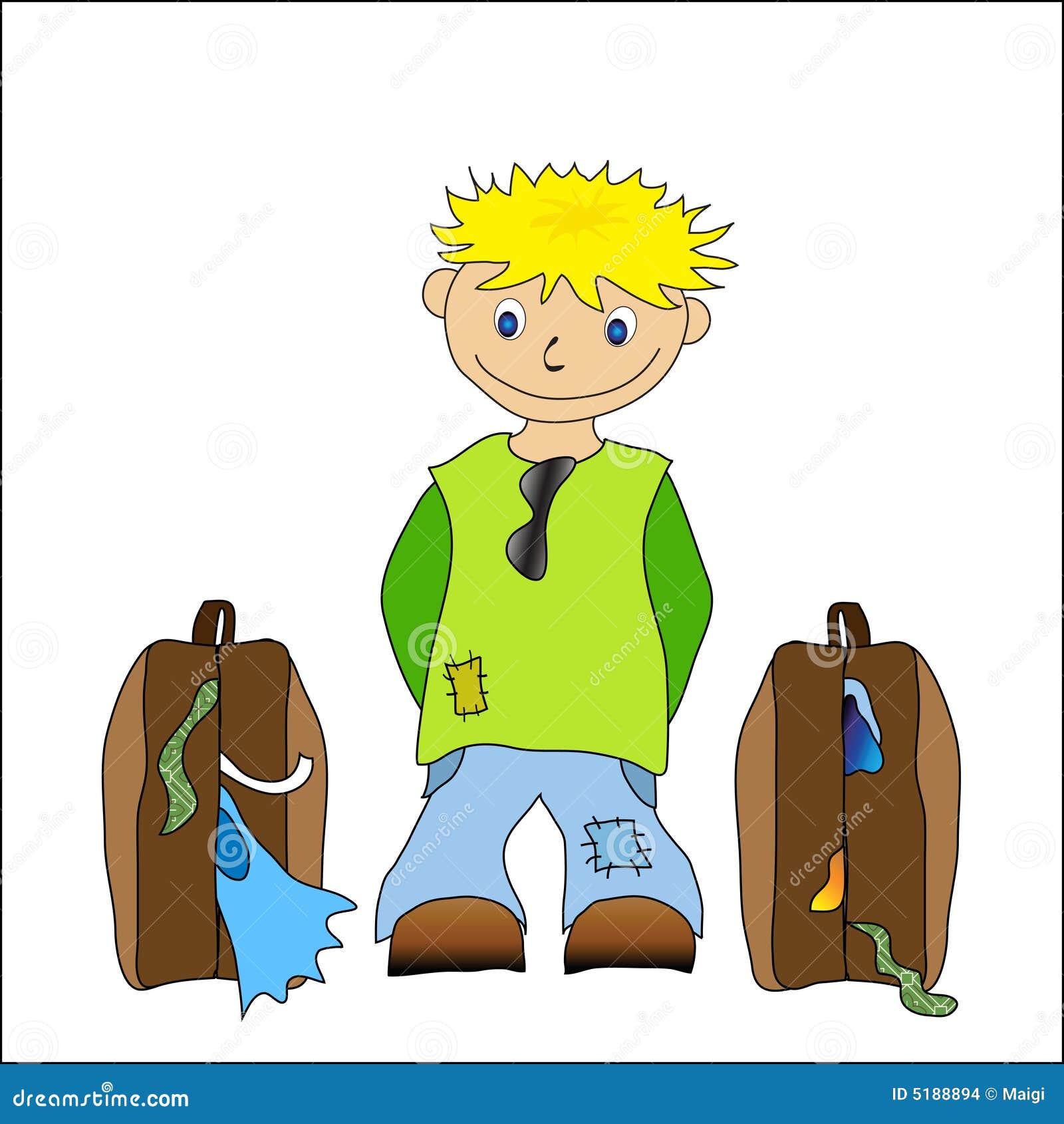 Travelling guy stock vector. Illustration of pretty, cute - 5188894