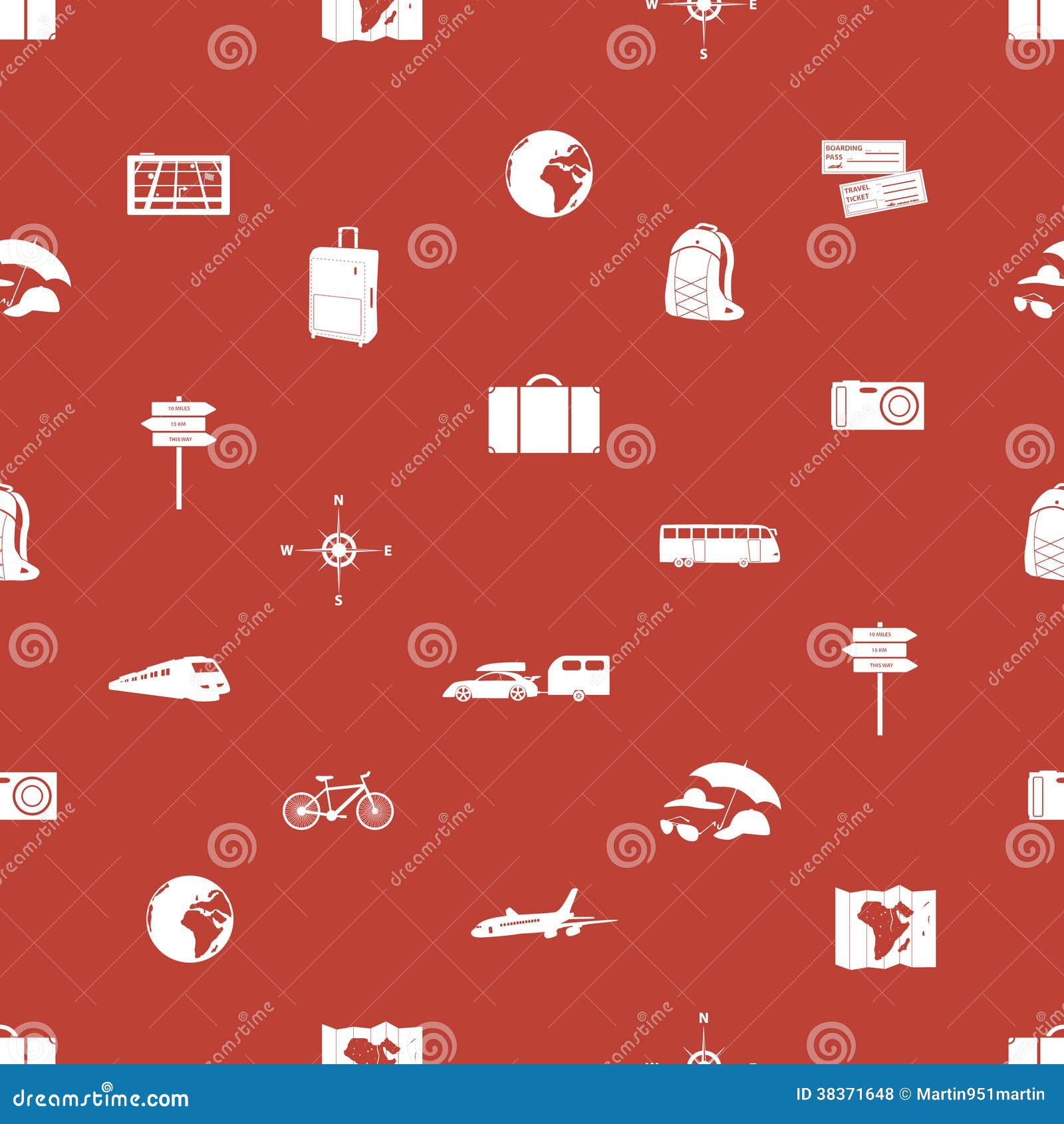 Travelling Icons Pattern Eps10 Stock Vector - Illustration of ticket ...