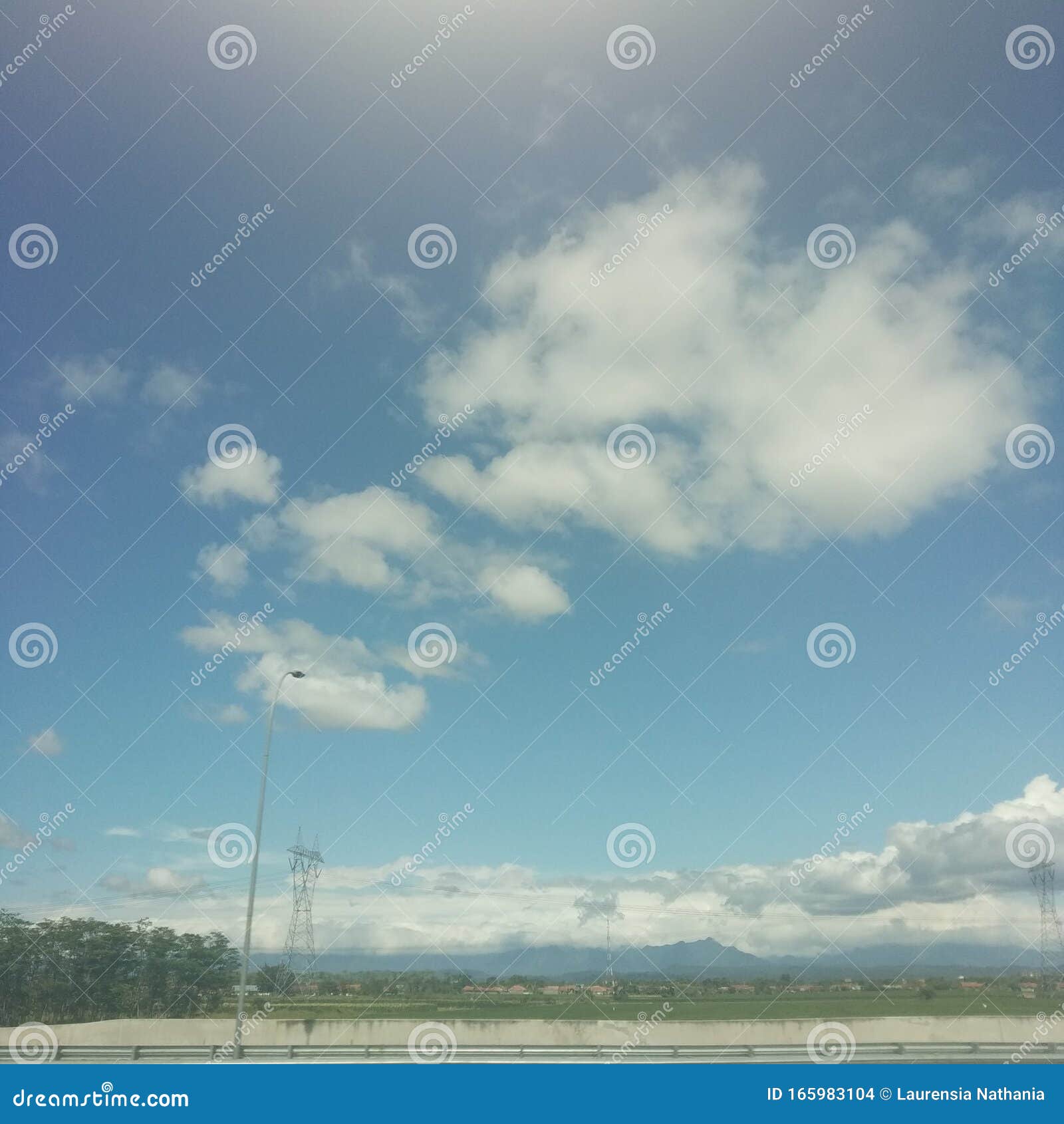 Travelling Noon Cloud Street Car Stock Photo - Image of travelling ...