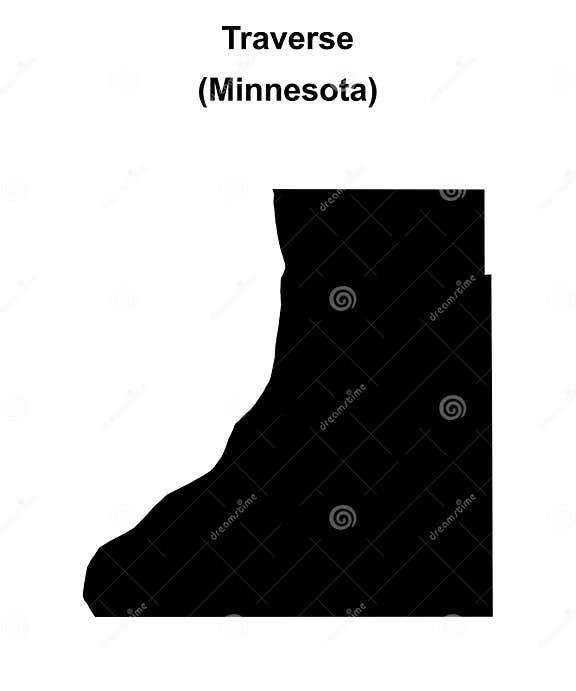 Traverse outline map stock illustration. Illustration of traverse ...