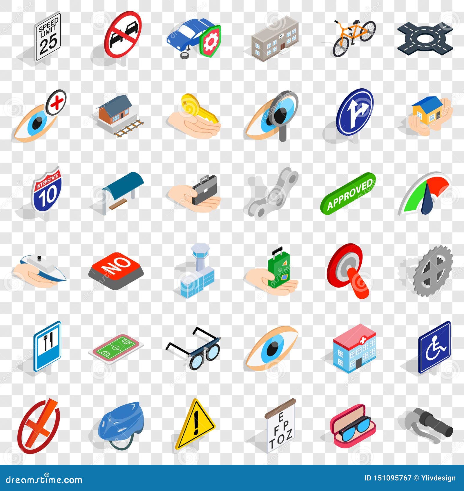 Traverse Icons Set, Isometric Style Stock Vector - Illustration of ...