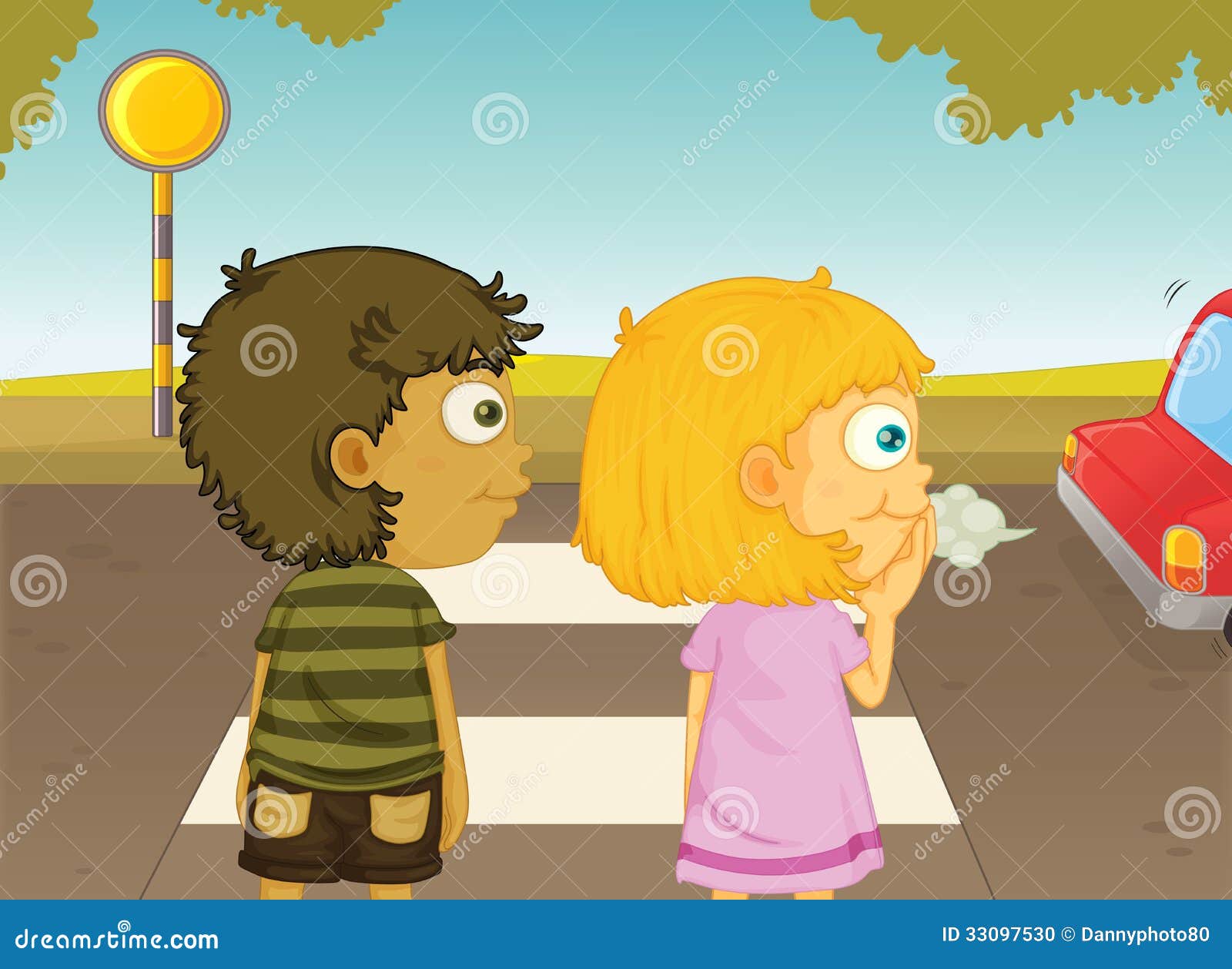 Traverser la rue illustration de vecteur. Illustration du jonction ...