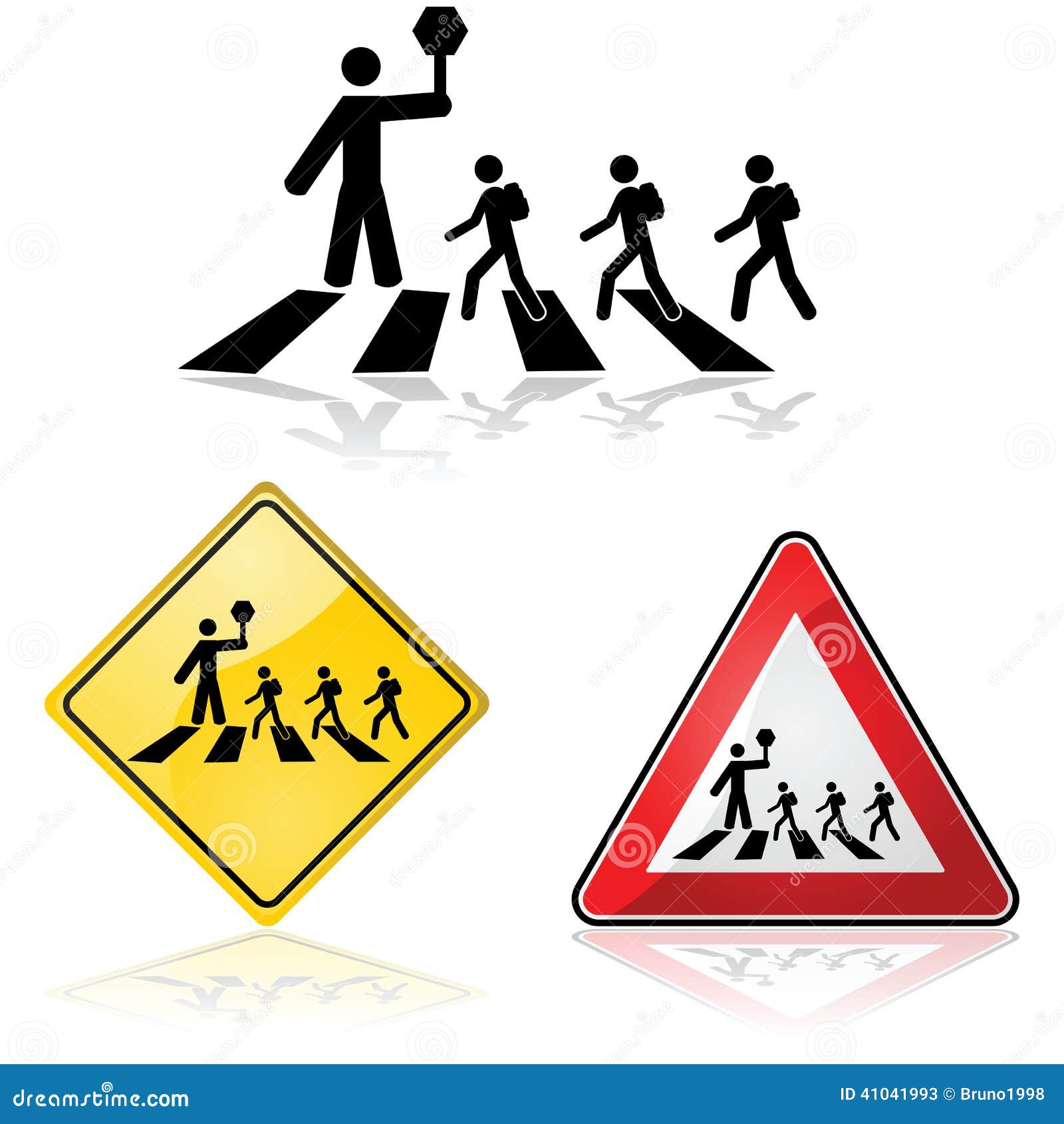 Traverser la rue illustration de vecteur. Illustration du bâton - 41041993