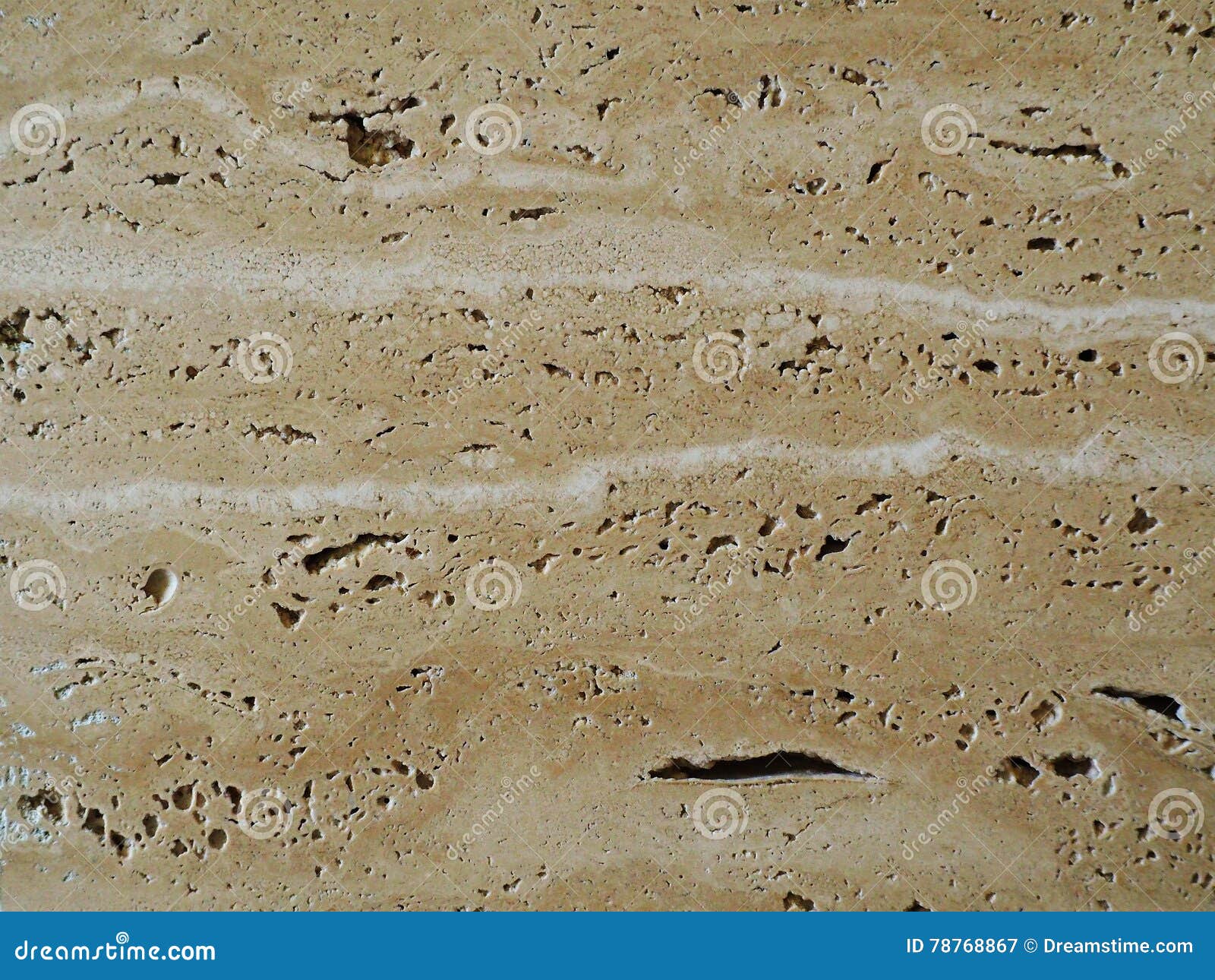 Travertijn in close-up stock afbeelding. Image of gaten - 78768867