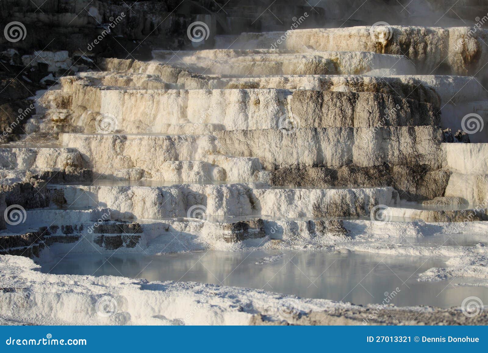 Travertine Formation in Mammoth Hot Springs Stock Image - Image of ...