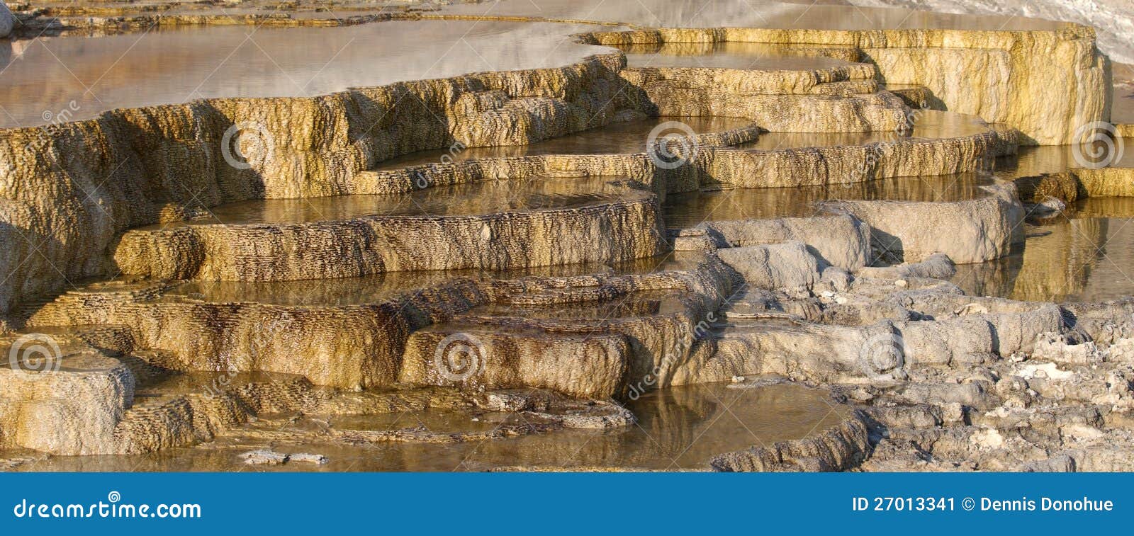 Travertine Formation in Mammoth Hot Springs Stock Image - Image of ...