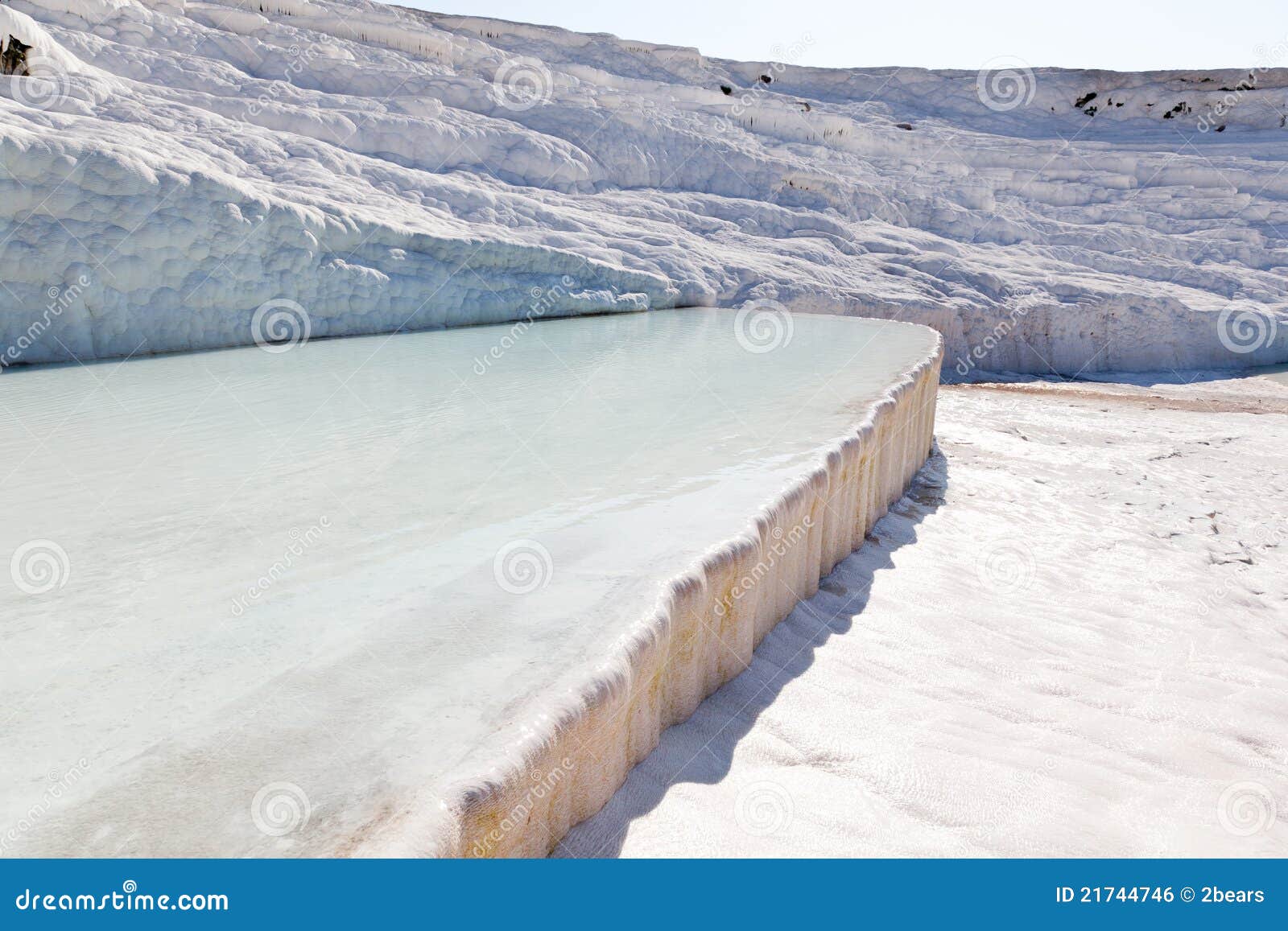 Travertine Pools and Terraces at Pamukkale, Turkey Stock Photo - Image ...