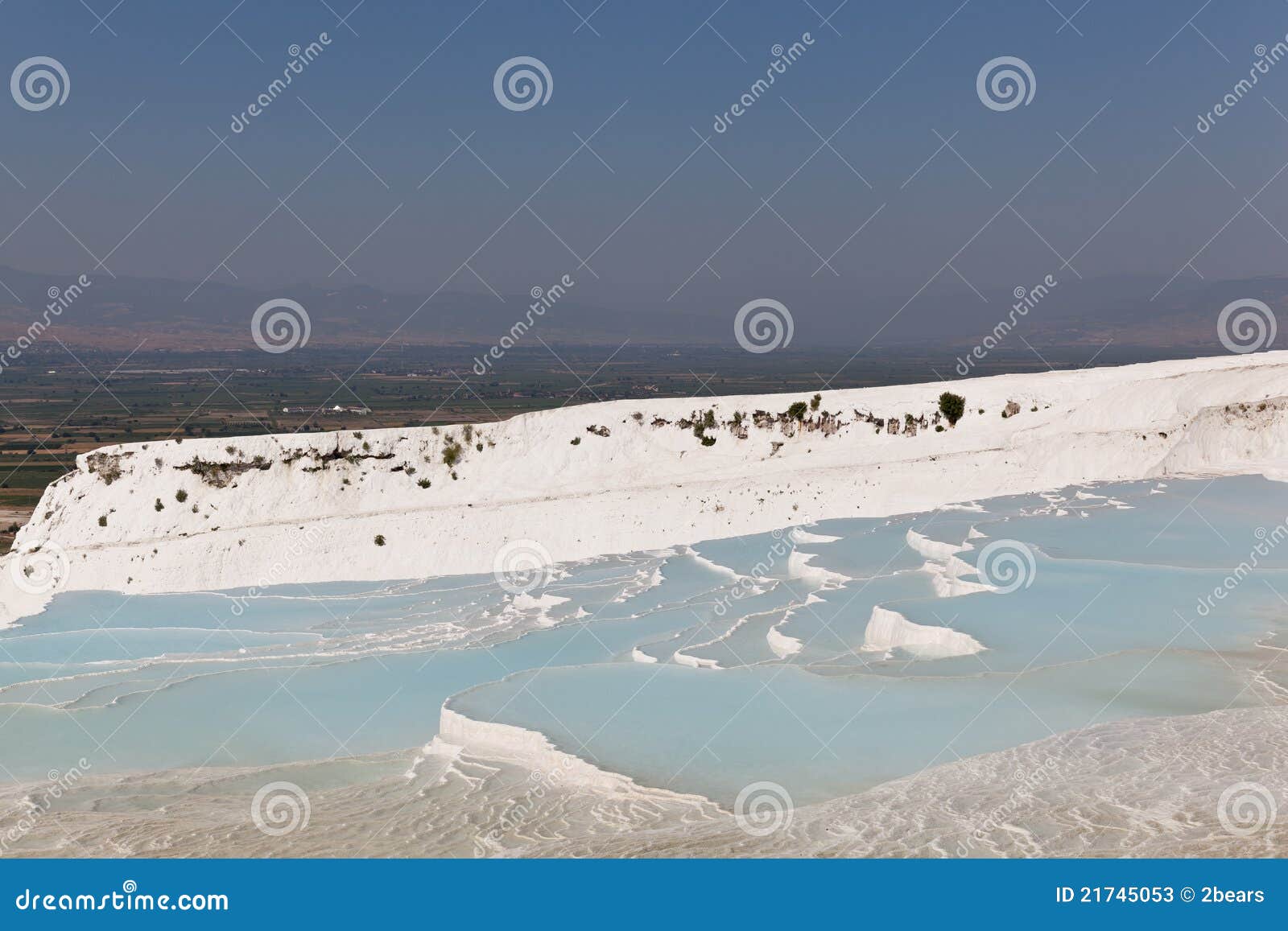 Travertine Pools and Terraces at Pamukkale, Turkey Stock Image - Image ...
