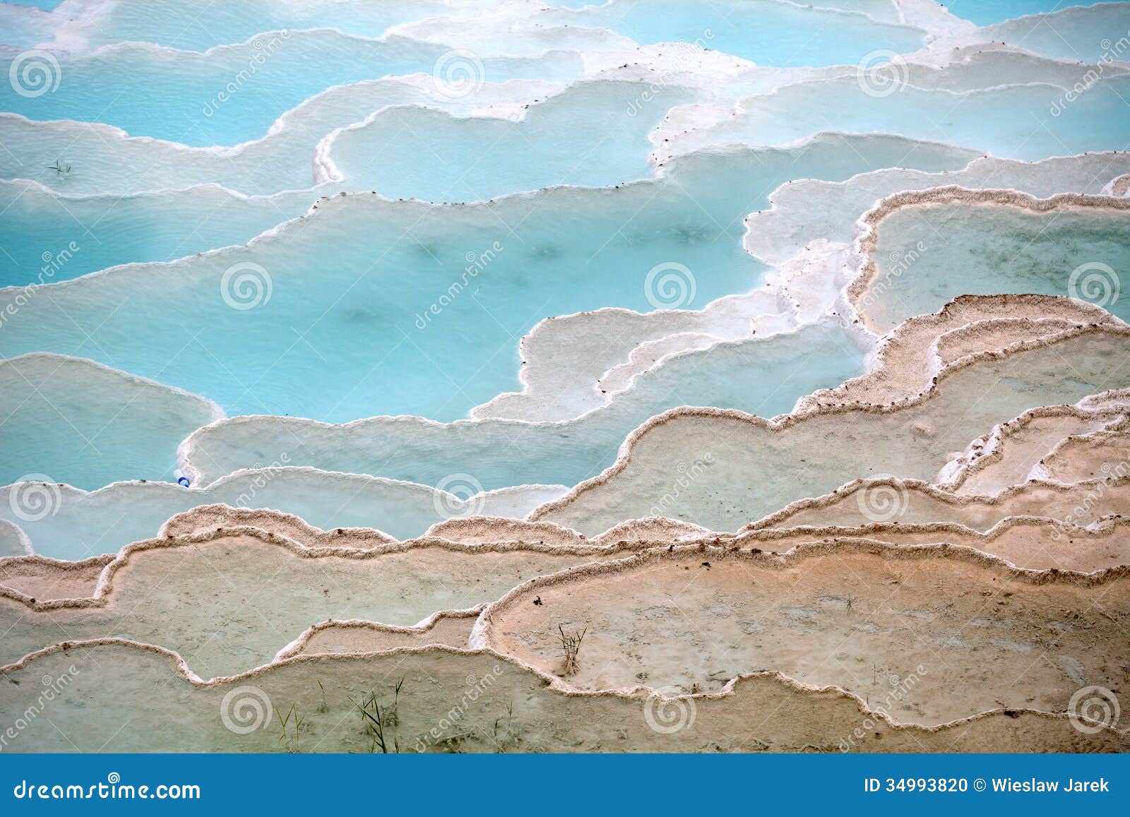 Travertine Pools and Terraces in Pamukkale Stock Photo - Image of ...
