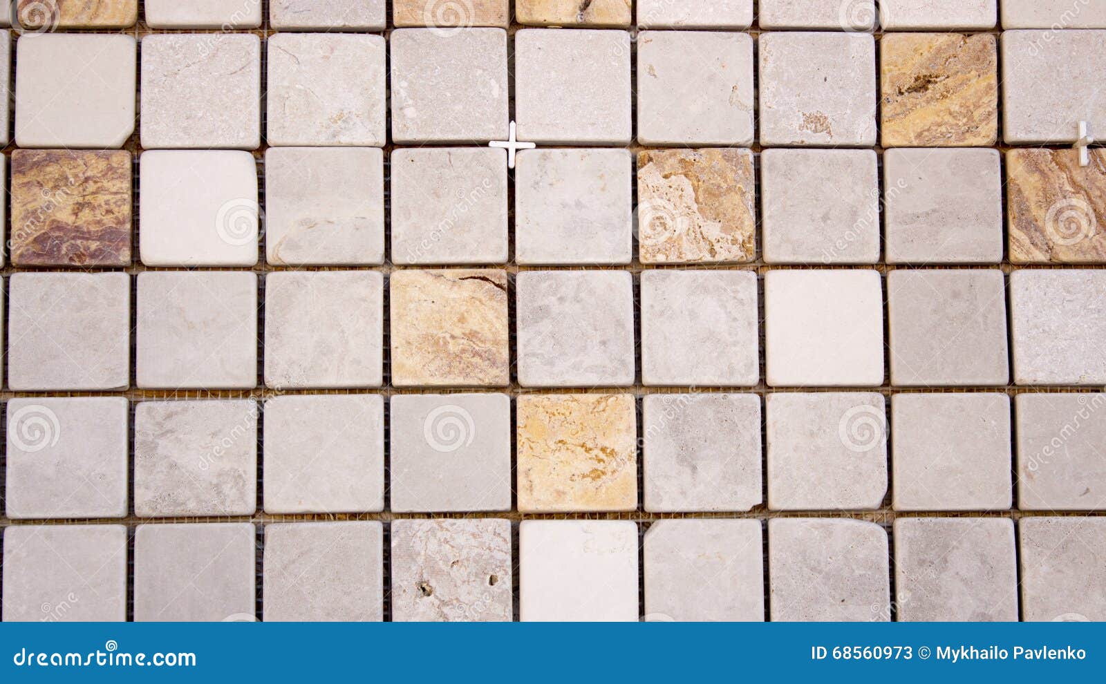 Travertine Square Colorful Mosaic Stock Image - Image of house ...